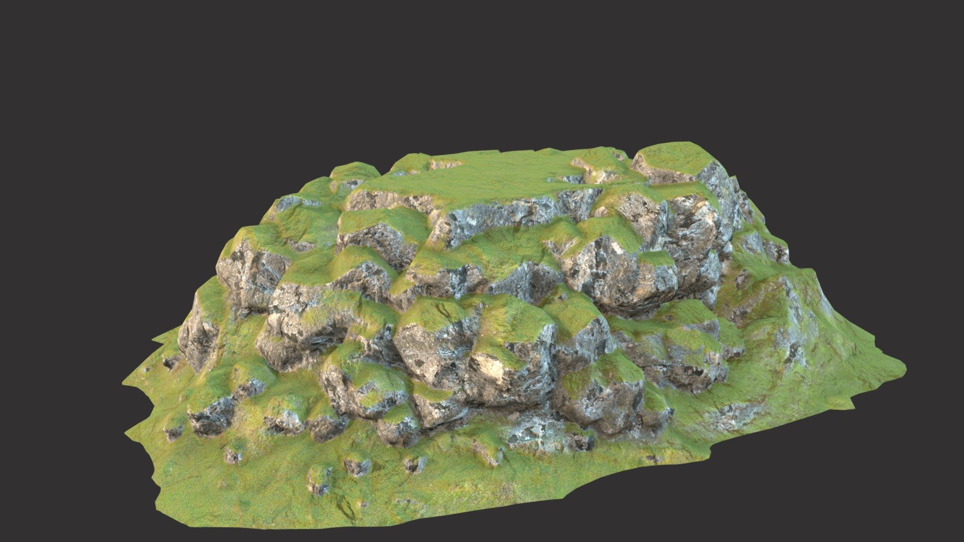 Procedural generated Rock Cliff | test | Low - Download Free 3D model ...