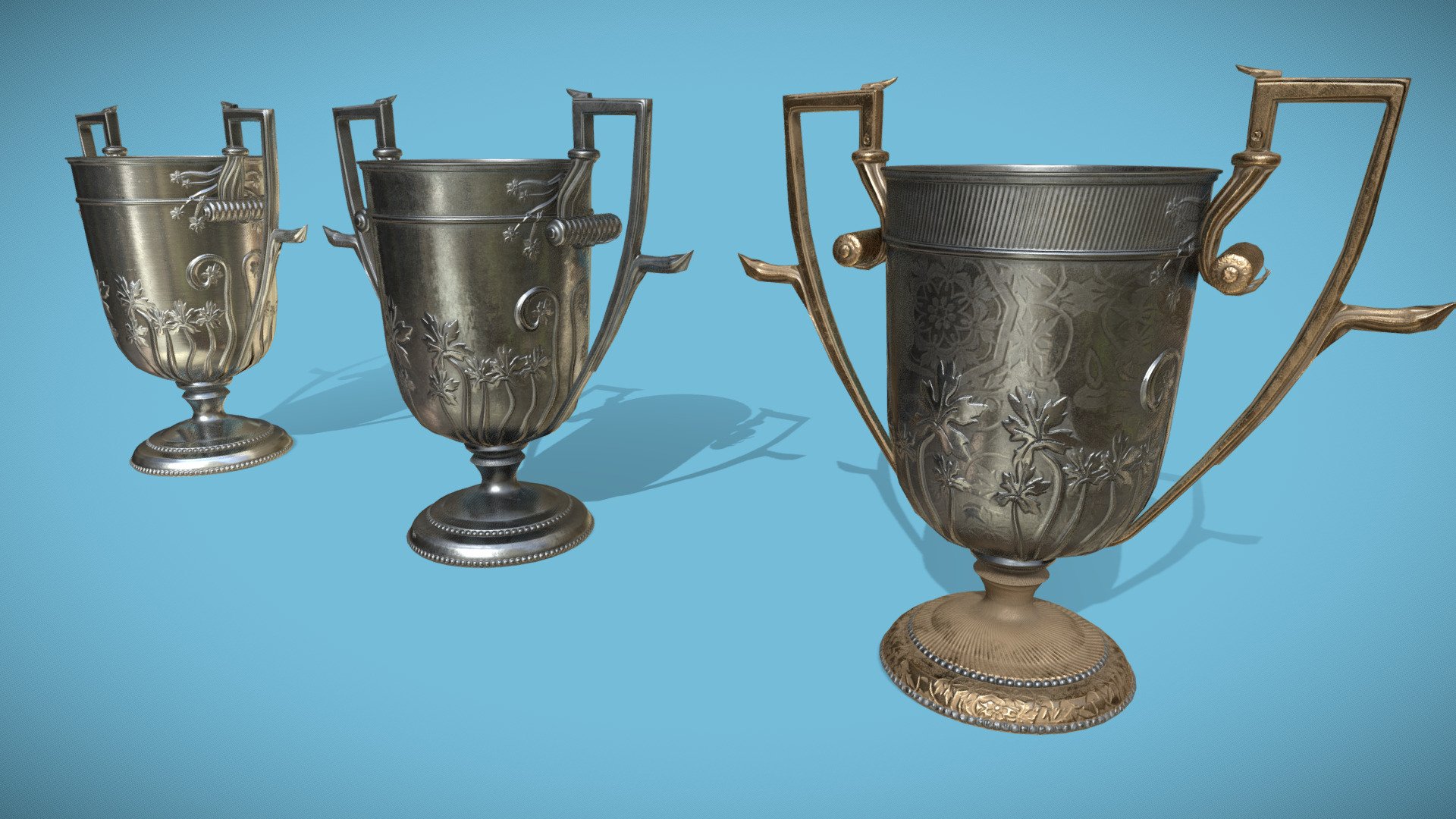 Antique Trophy Goblets - Download Free 3D model by Mad_Lobster_Workshop ...