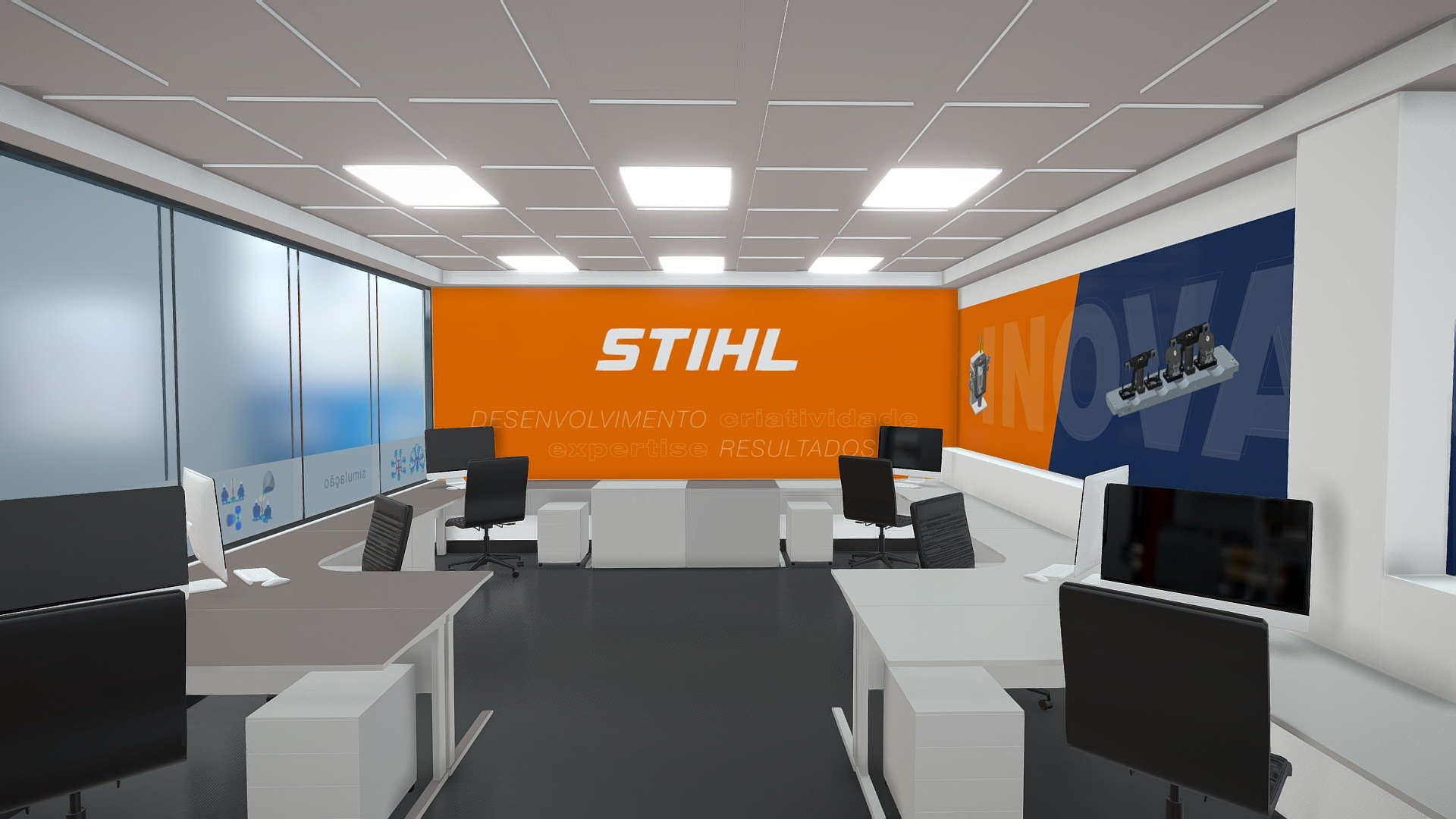STIHL_Layout Sala - 3D model by stefanjunges [07b49c8] - Sketchfab