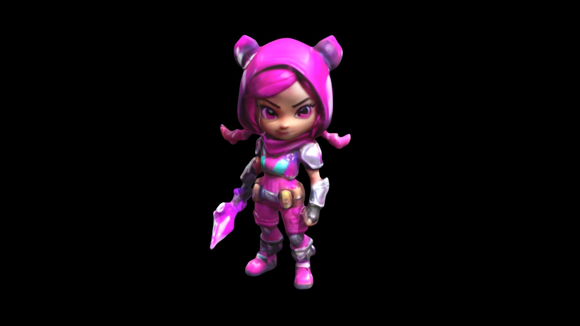 Colorful action character in cartoon style - Download Free 3D model by ...
