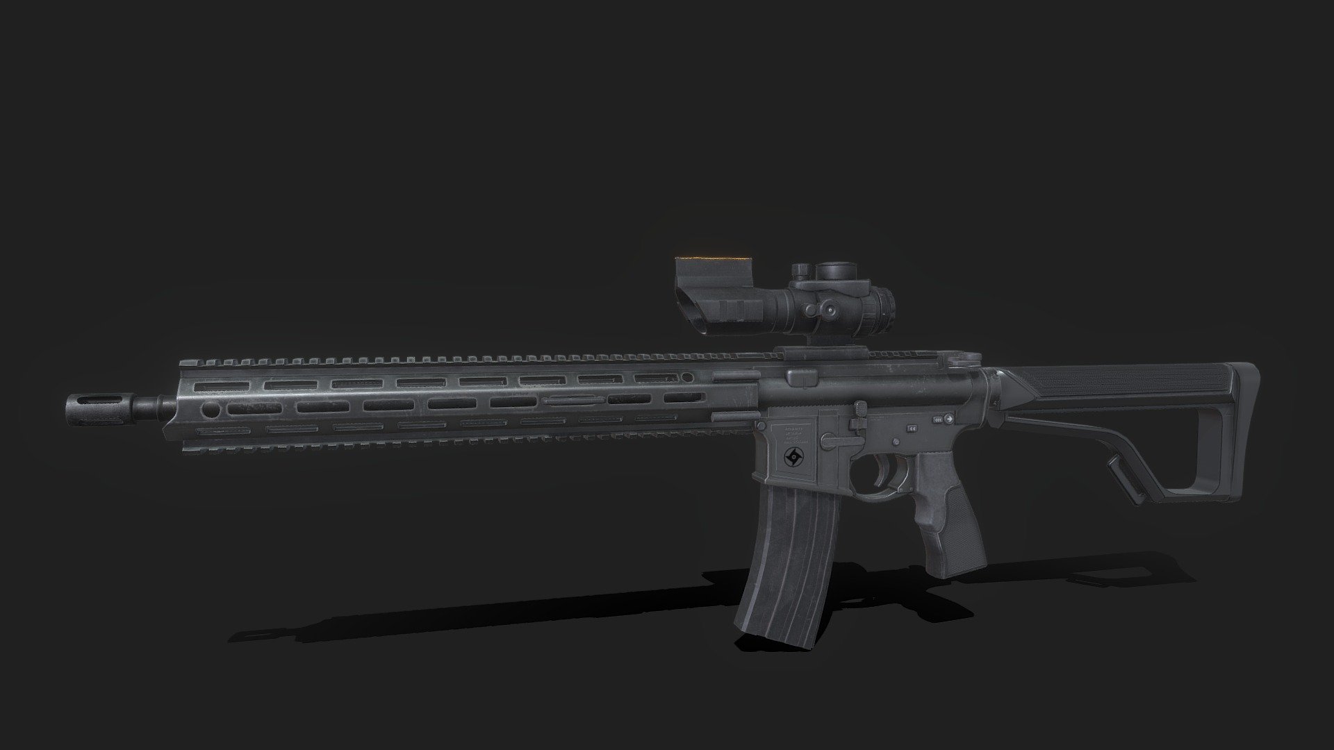 AR-15 weapon - Download Free 3D model by MilotoR1 (@m1lotor) [07c741a ...