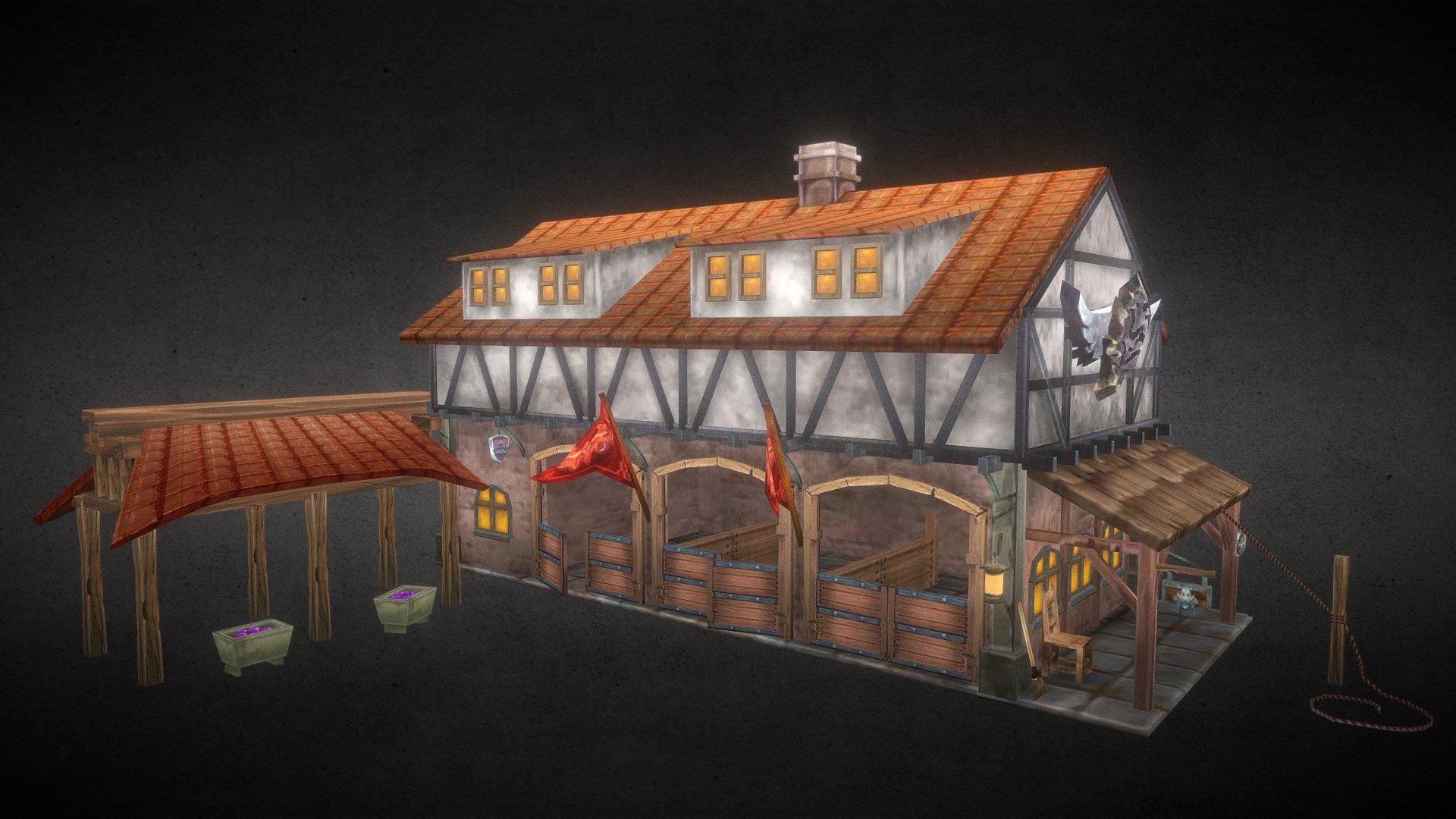 Stable House - 3D model by jokerlittlechung [07c98f9] - Sketchfab