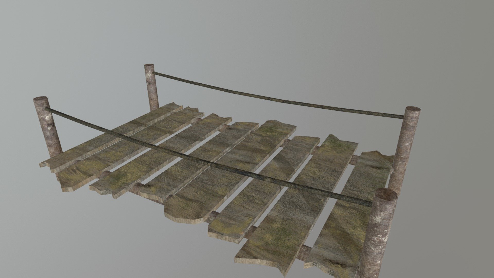Wooden Bridge - Game Asset - 3D model by David Short (@davidshort ...