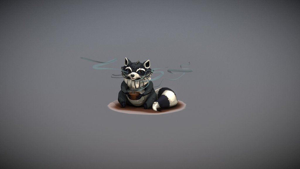 Shaggy Raccoon - 3D model by ya.iljinser [07d9cab] - Sketchfab
