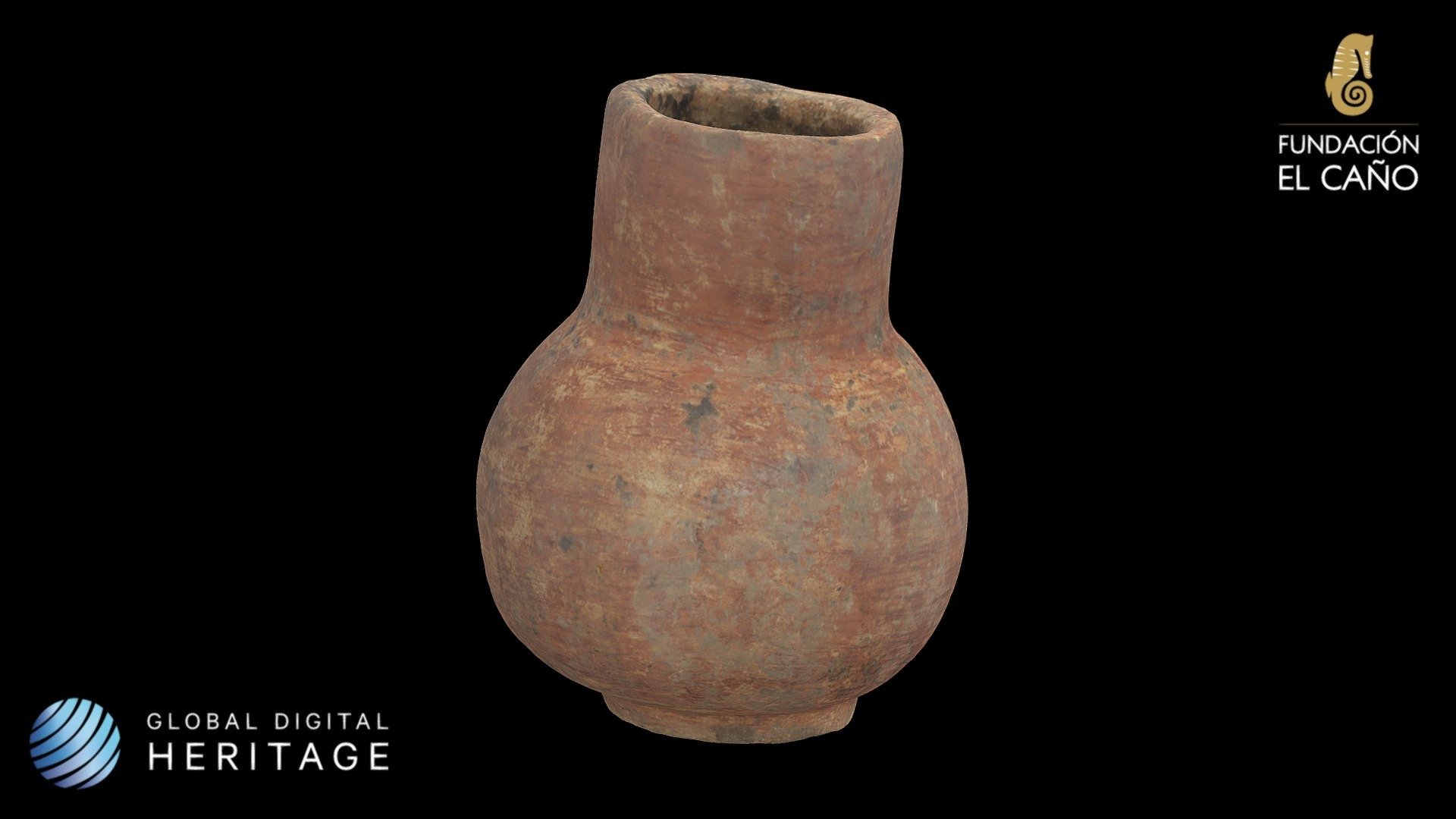 Globular jug with red slip, El Caño, Panama - Download Free 3D model by ...