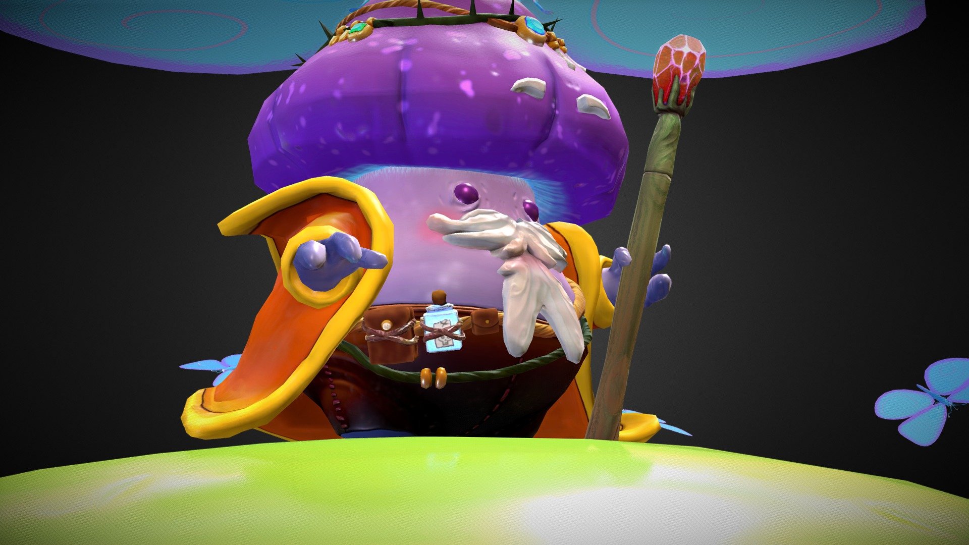 Mushroom Wizard - 3D model by sbstndc [07dea96] - Sketchfab