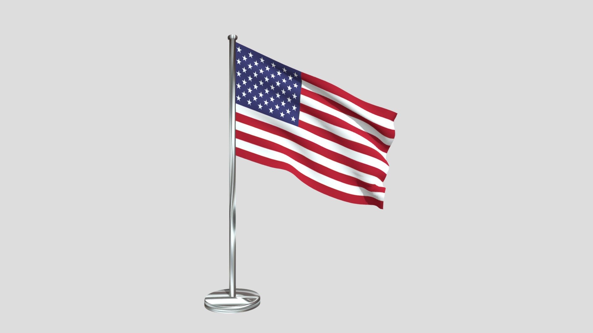 USA Flag - 3D model by Where123 [07e153d] - Sketchfab