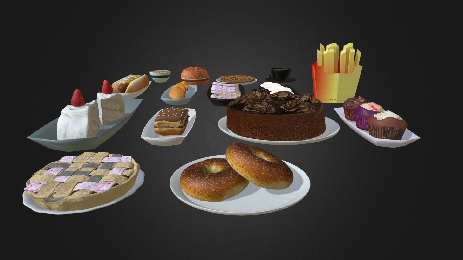 Delicious Food Pack - 3D model by Vasundhara Infotech LLP ...