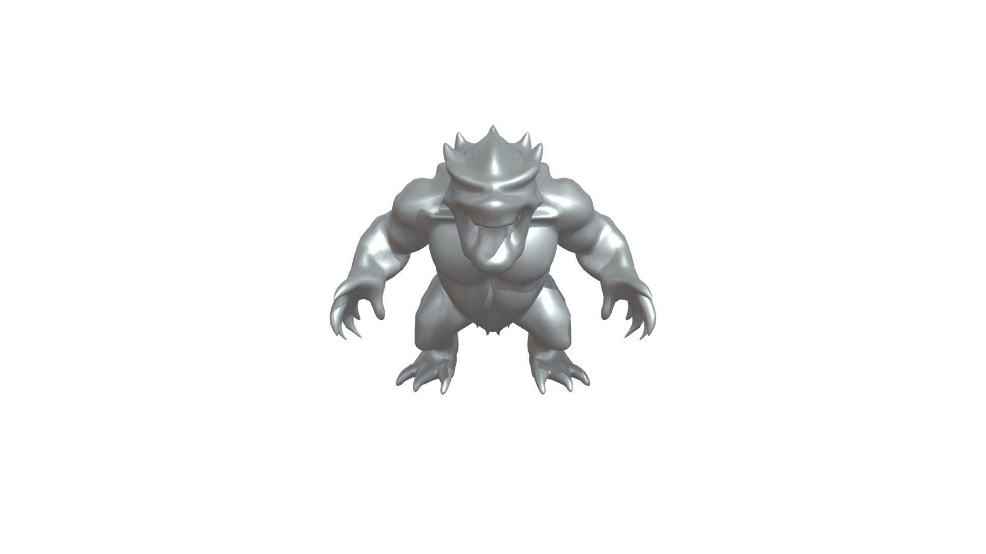 Monstrous humanoid creature with sharp claws an - 3D model by ...