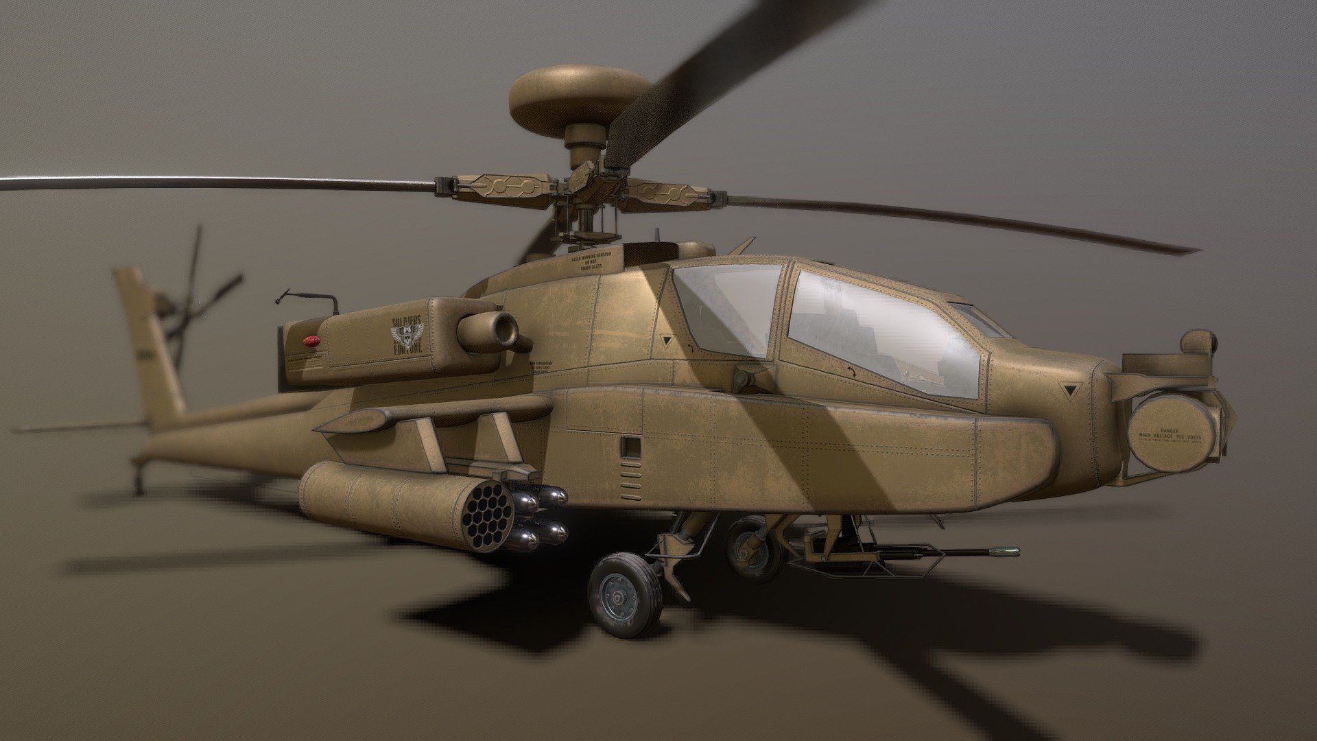Boeing AH-64 Apache - 3D model by himanshukainthola52 [07e990e] - Sketchfab