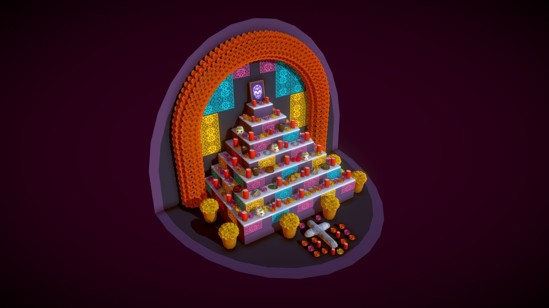 Altar de muertos - Download Free 3D model by isostopy [07eb588] - Sketchfab