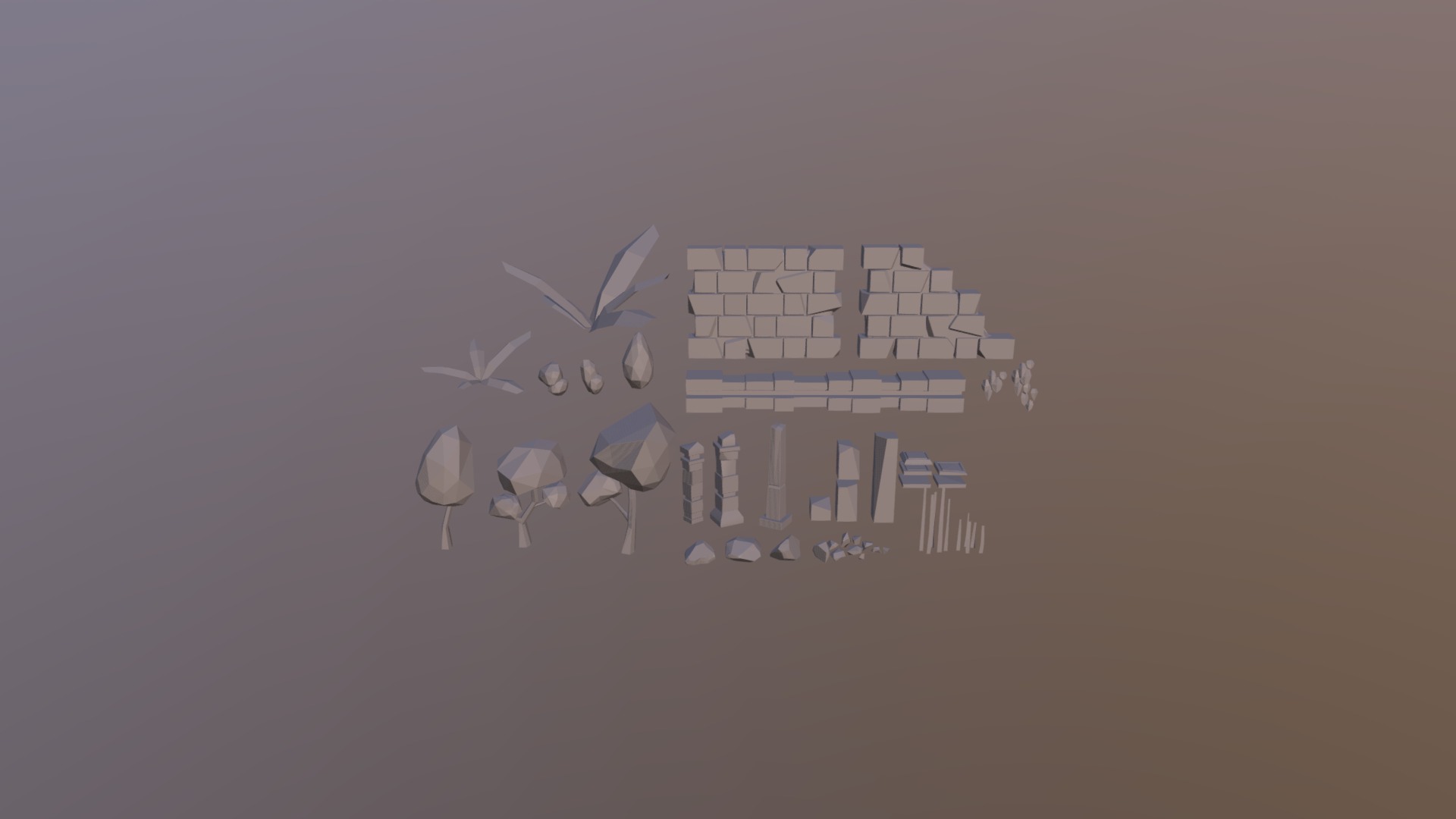 Low Poly Assets - 3D model by alexgalloway [07efb0a] - Sketchfab