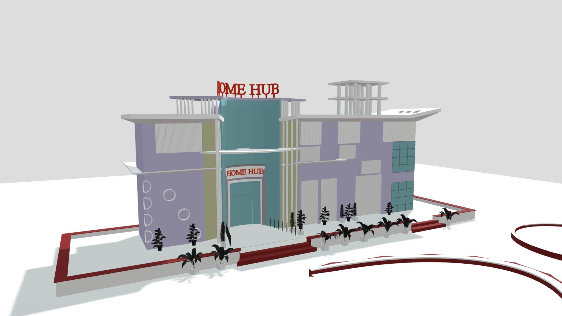 3d commercial Mall Design. - 3D model by VRxAcademy [07f161c] - Sketchfab