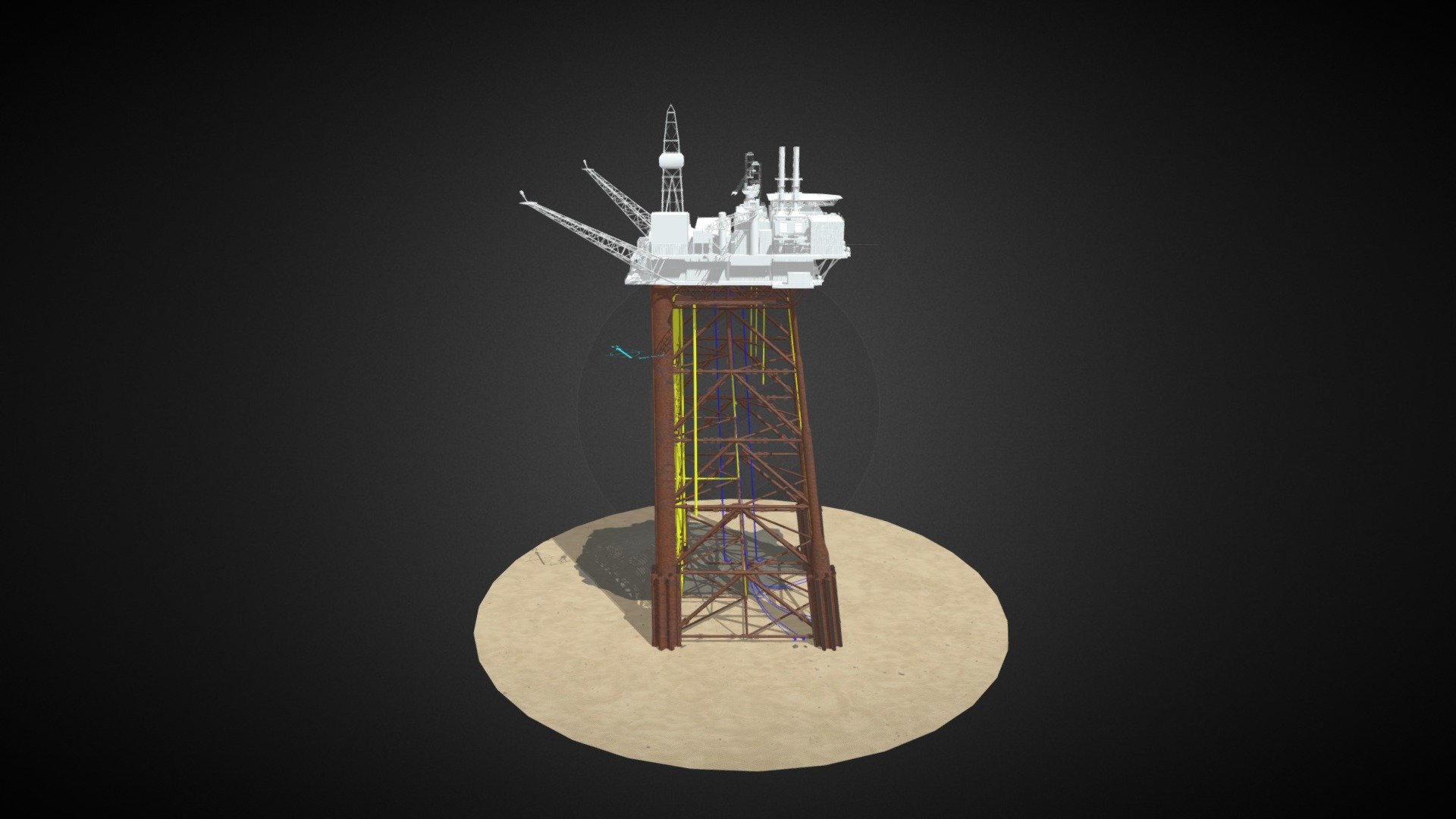Ninian Southern Platform - 3D model by jamie-cameron-3d [07f172e ...