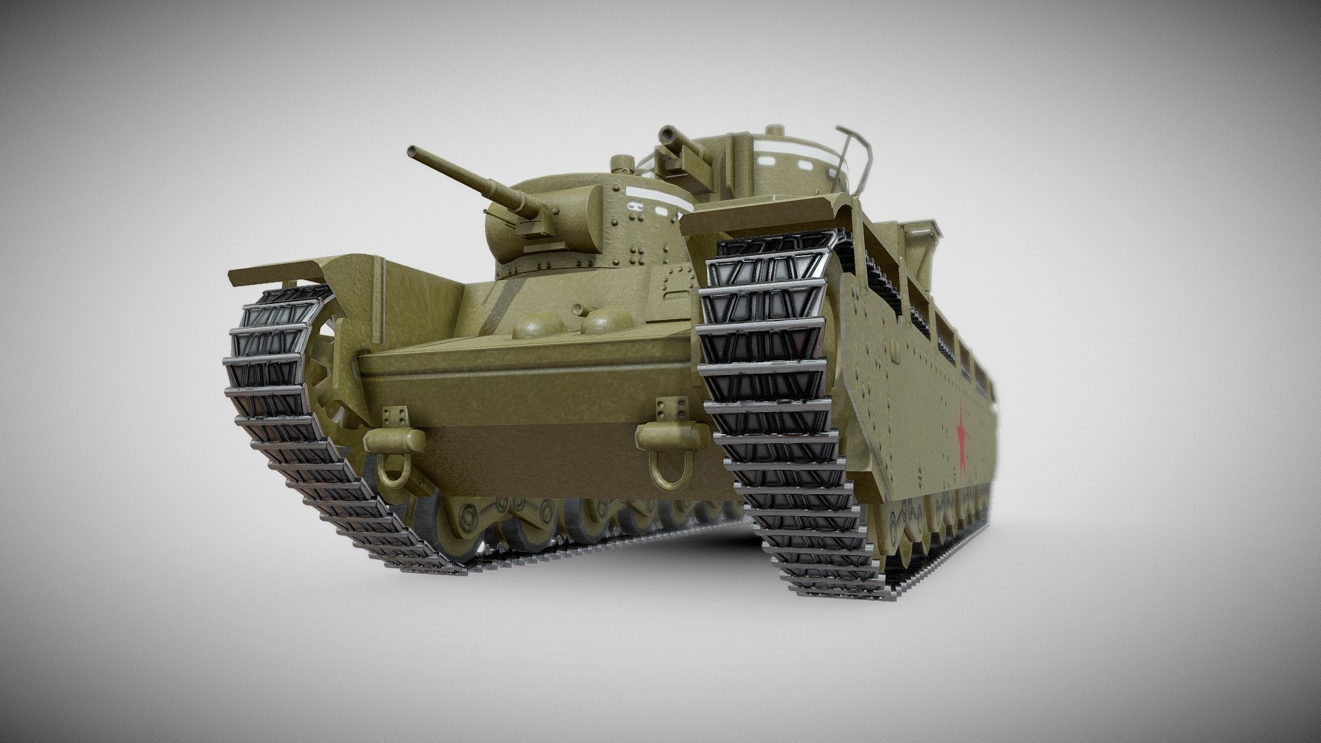 T-35 heavy tank - 3D model by AkSdev [07f8670] - Sketchfab