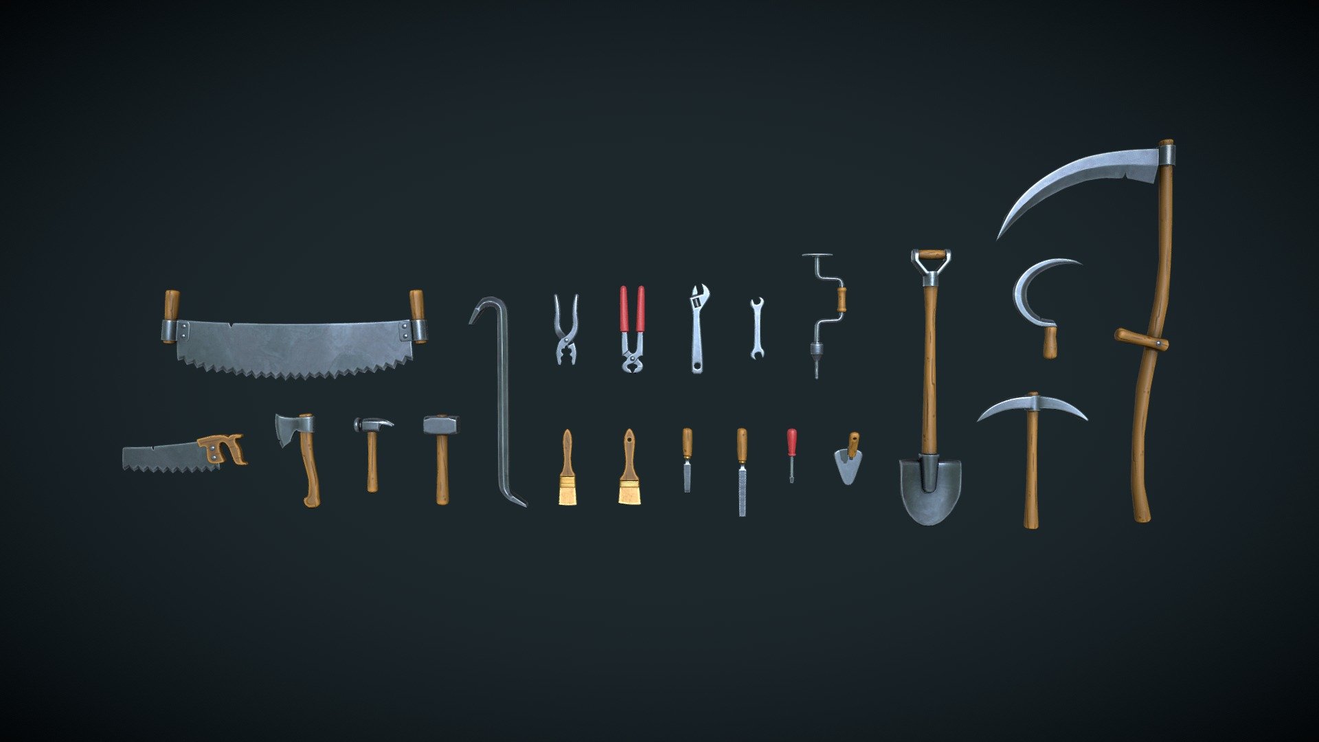 Stylized Set: Tools - Buy Royalty Free 3D model by Mamo3D [07f87cc ...