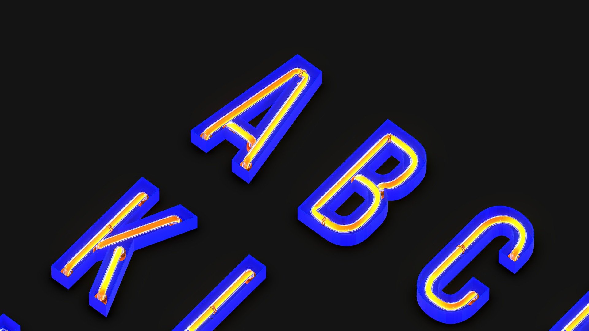 Neon Typography V2 - Buy Royalty Free 3D model by Studio Ochi ...
