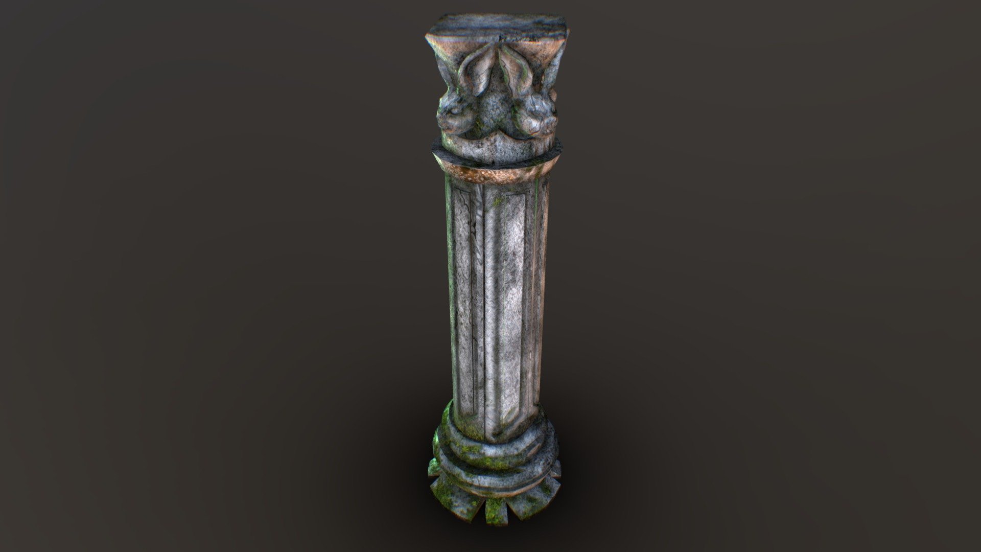 Ancient Goblin Moss Column - 3D model by Kyle DeGroot Art ...