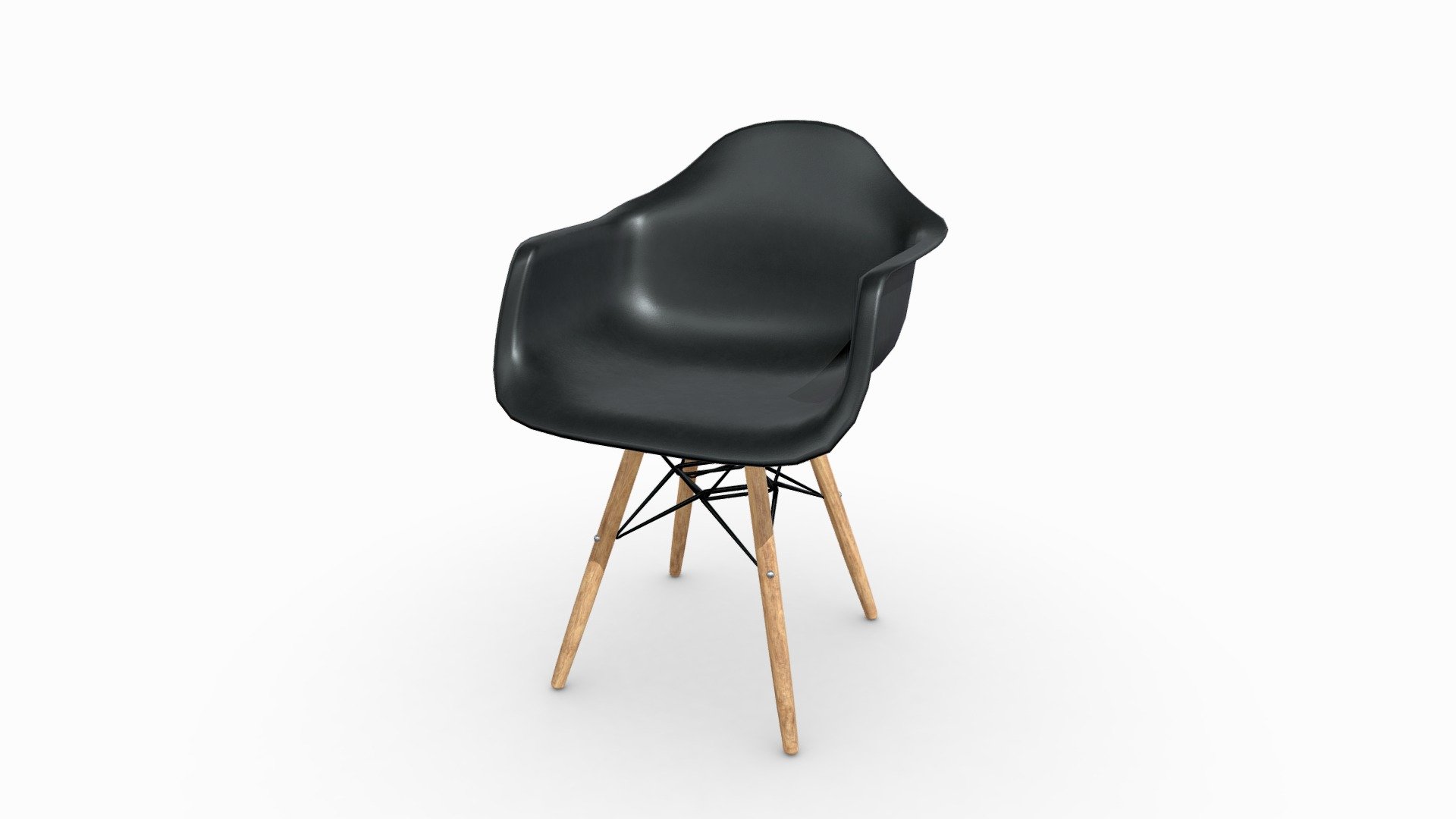 M922_sillaAuxiliarEamesConBrazosPlasticoNegro - Buy Royalty Free 3D ...