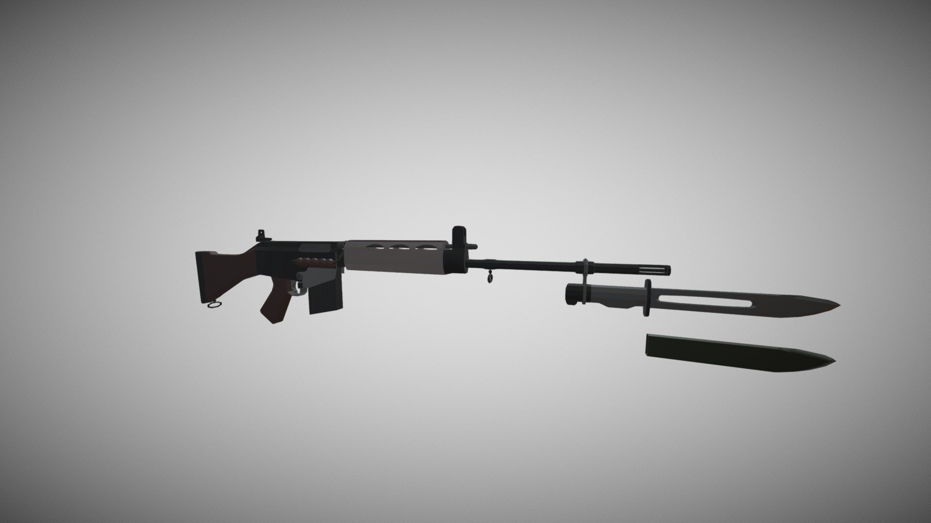 Low-Poly FN FAL - 3D model by Motor_Hugh [0808e05] - Sketchfab
