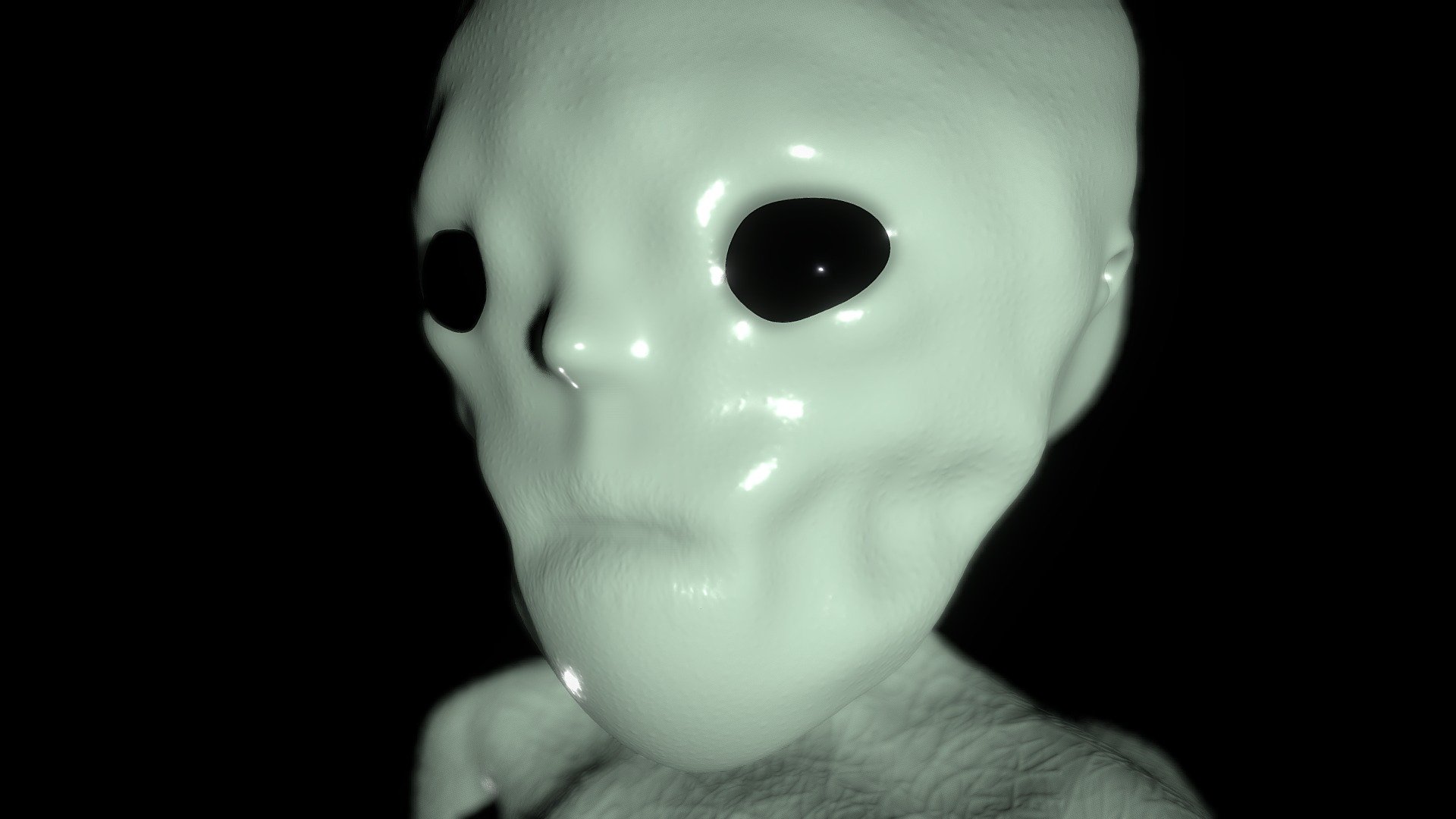Alien Grey Head - Download Free 3D model by Chris (@cristoffer9 ...