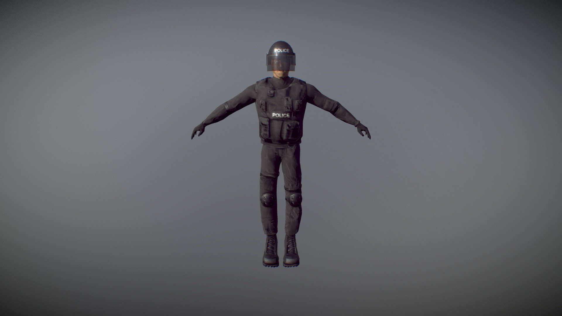 Police officer - 3D model by hawkeyebit [08112b3] - Sketchfab