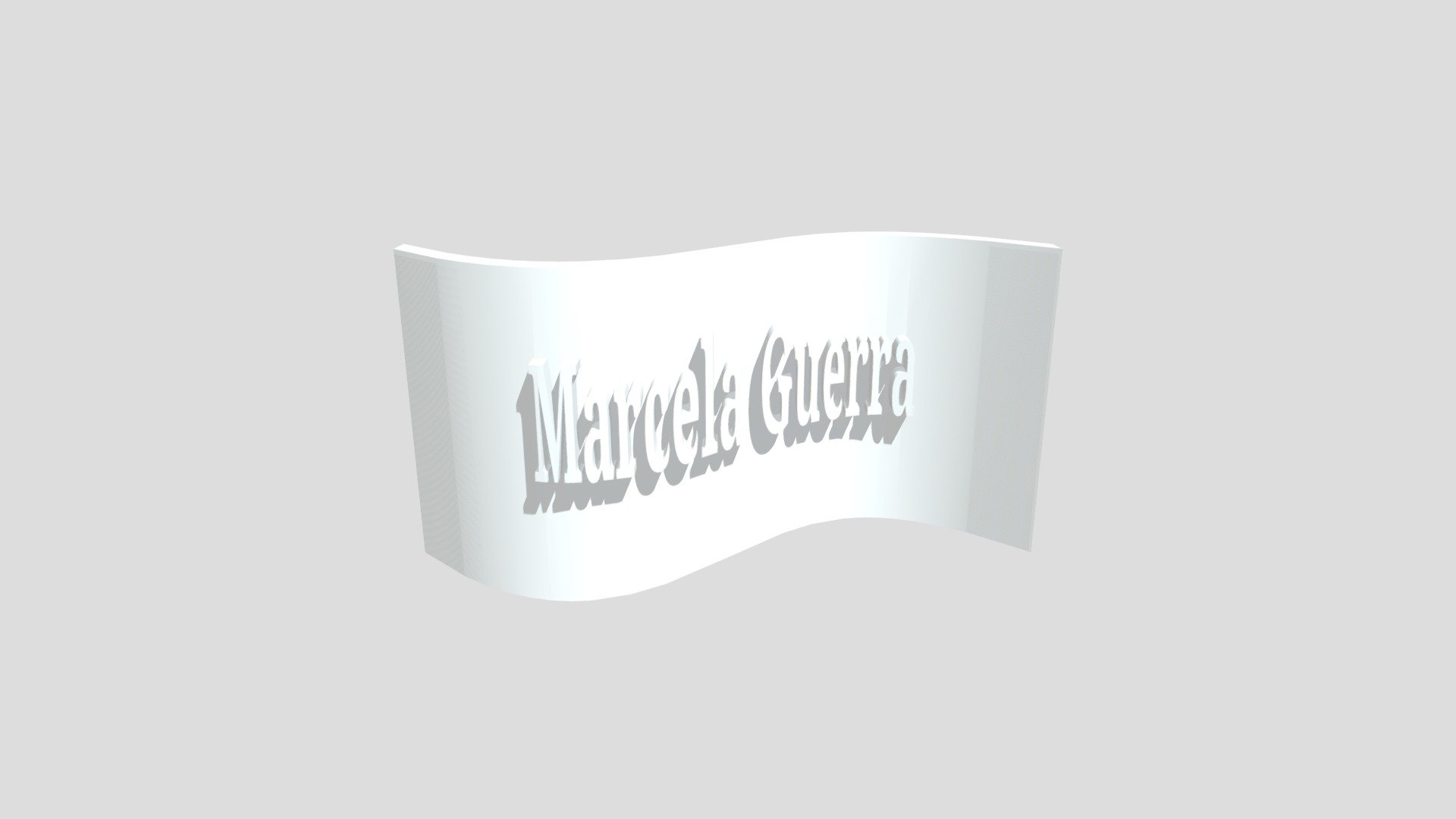 Curved Text - Download Free 3D model by marcelaguerra [0811912] - Sketchfab