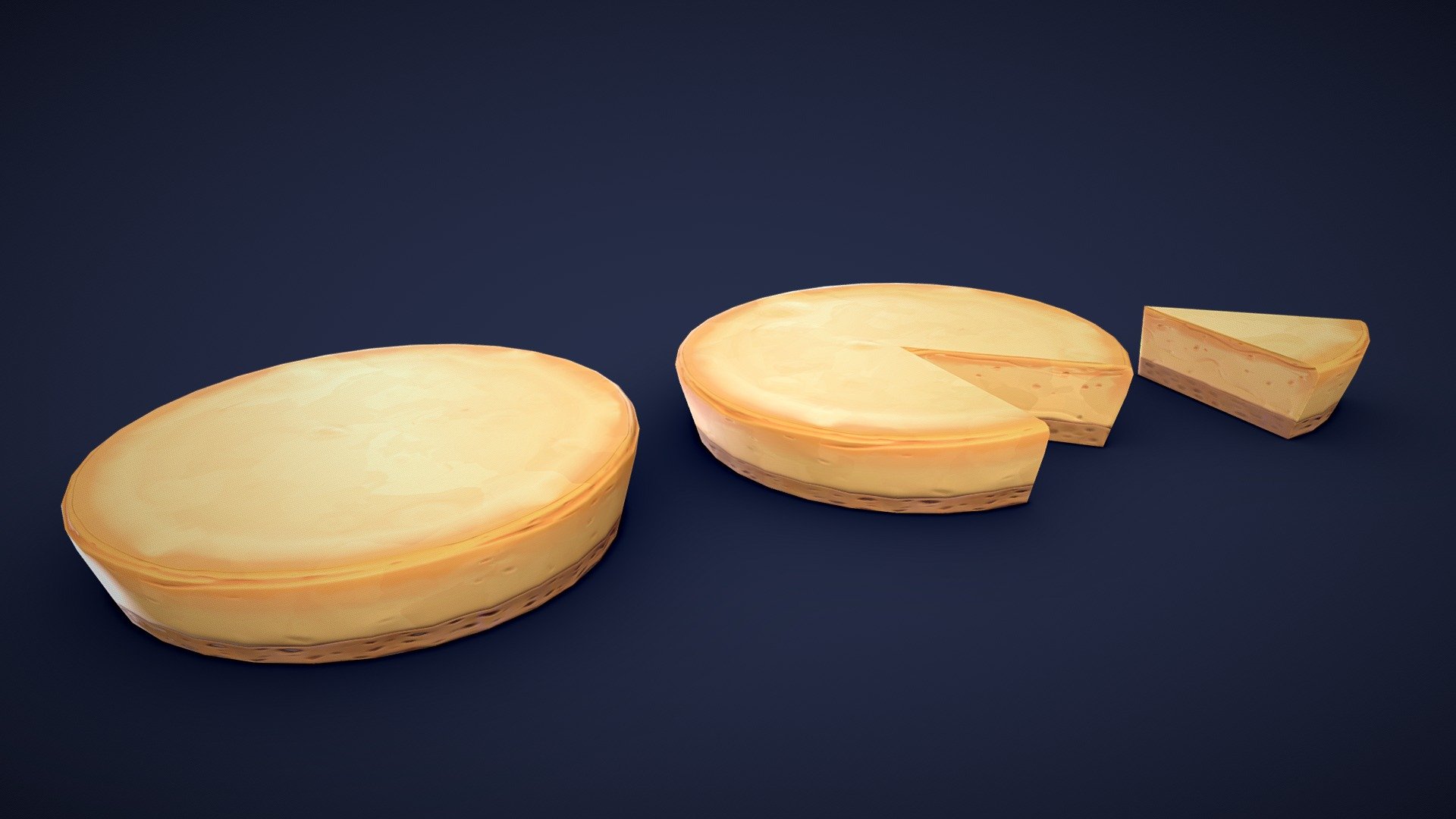 Stylized Cheesecake - Low Poly - Buy Royalty Free 3D model by LarkArt ...