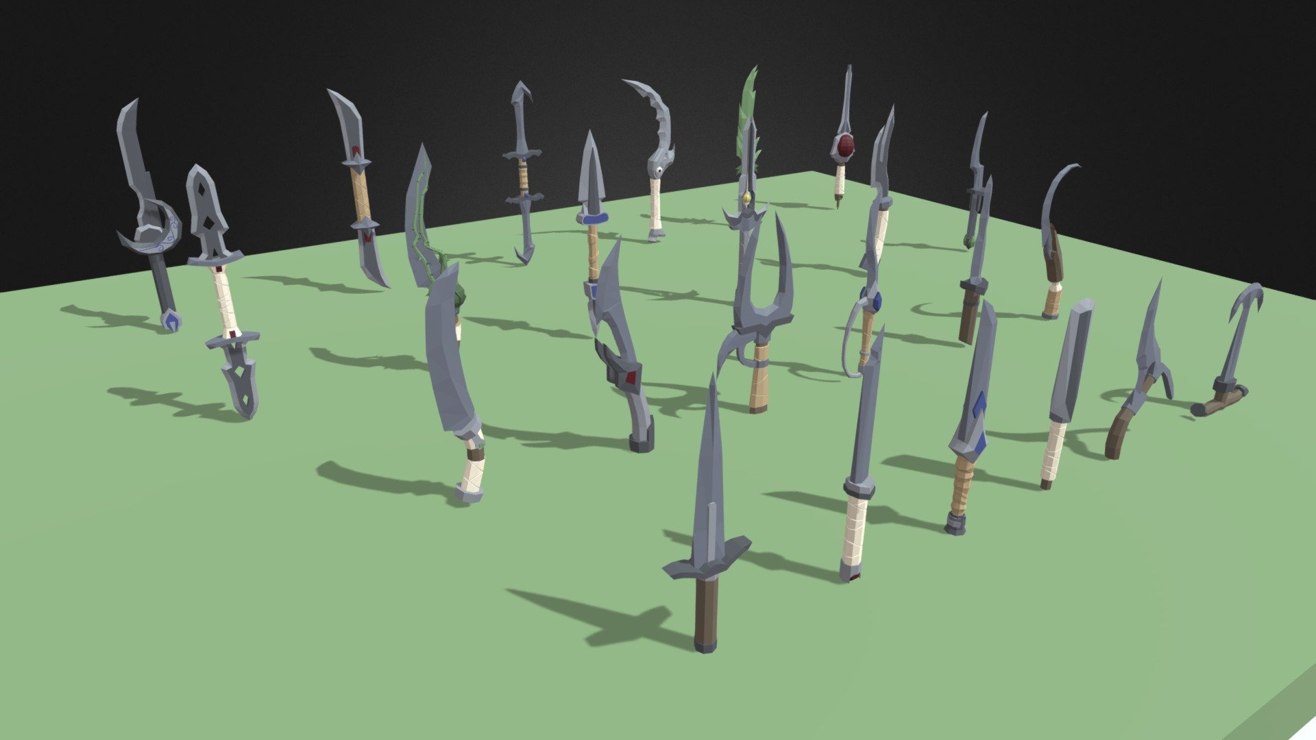 Daggers Low Poly Pack - 3D model by craftpix_net [08148a5] - Sketchfab