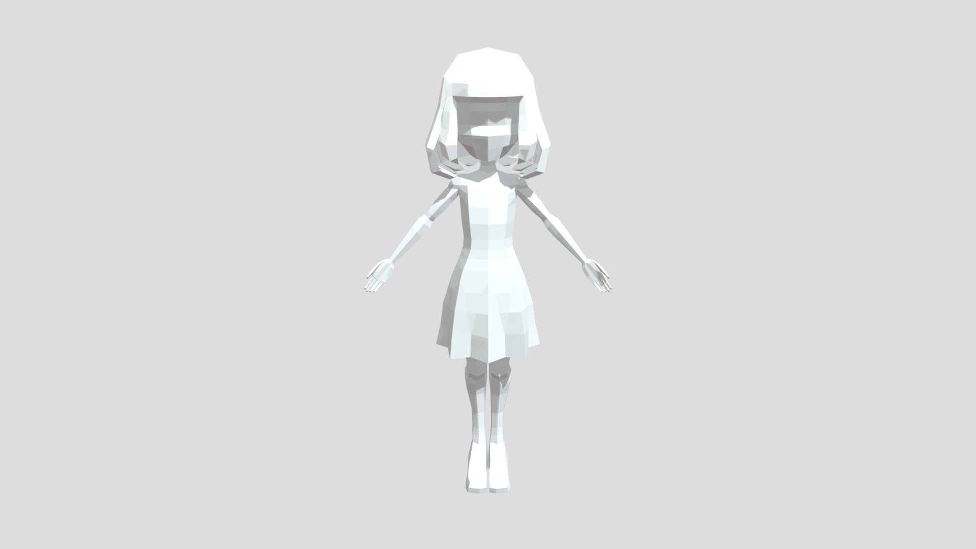 low poly dressed girl - Download Free 3D model by AiktheIno [0814fd2 ...