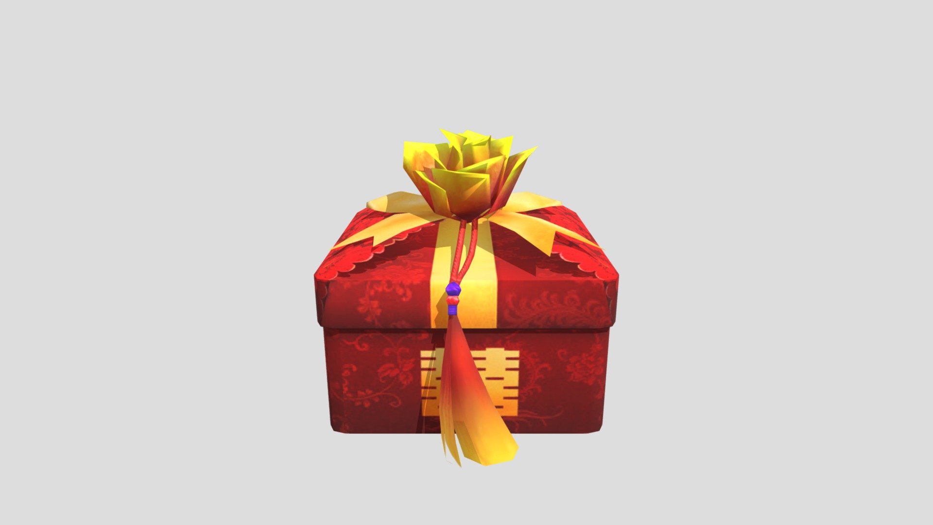 Lowpoly Red Lucky Gift box - Download Free 3D model by Khyoocumber ...
