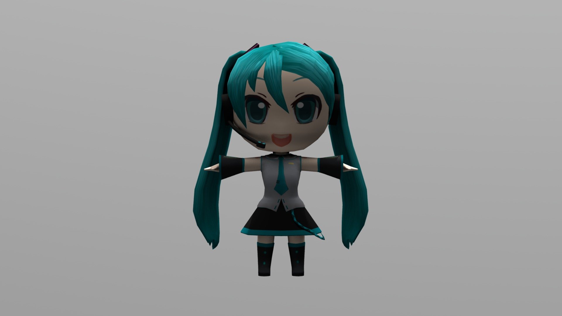 Miku - 3D model by firecow1998 [08184ab] - Sketchfab