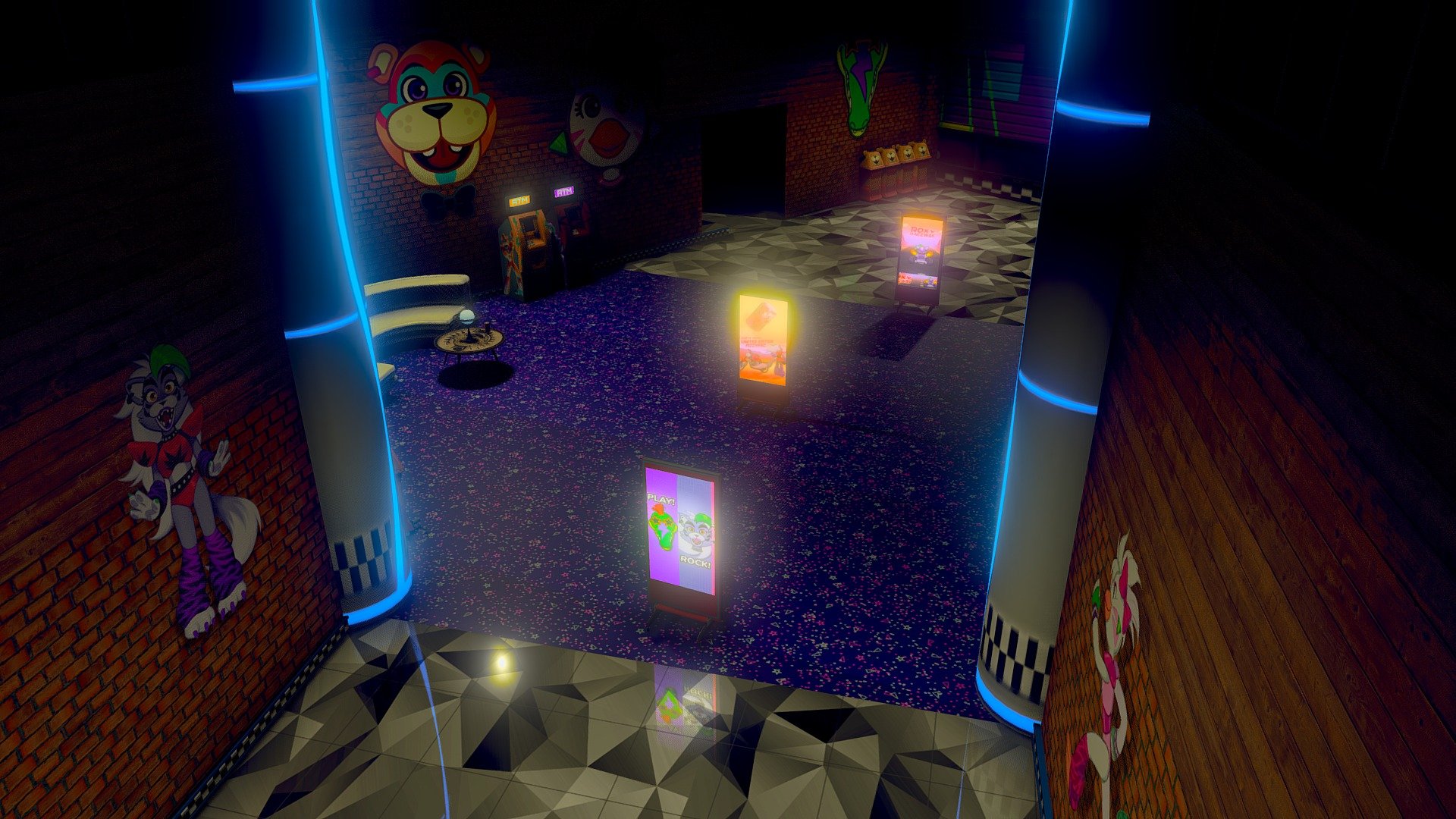 Fnaf SB Airlock Entry Top West Arcade (Scrapped) - Download Free 3D ...