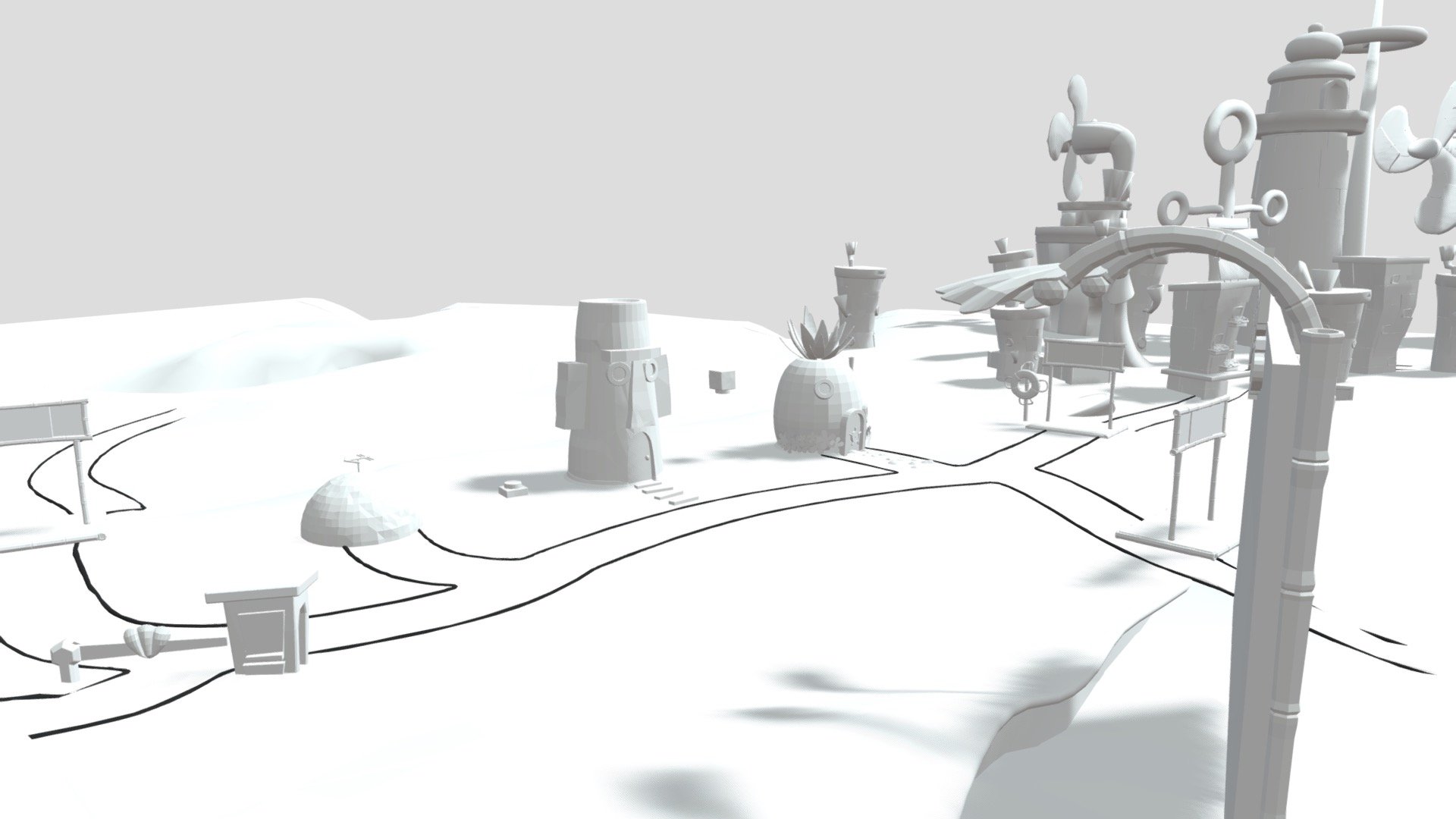 Bikini Bottom From BFBBR - Download Free 3D model by SMF Features Developed From Cheryl Hill ...