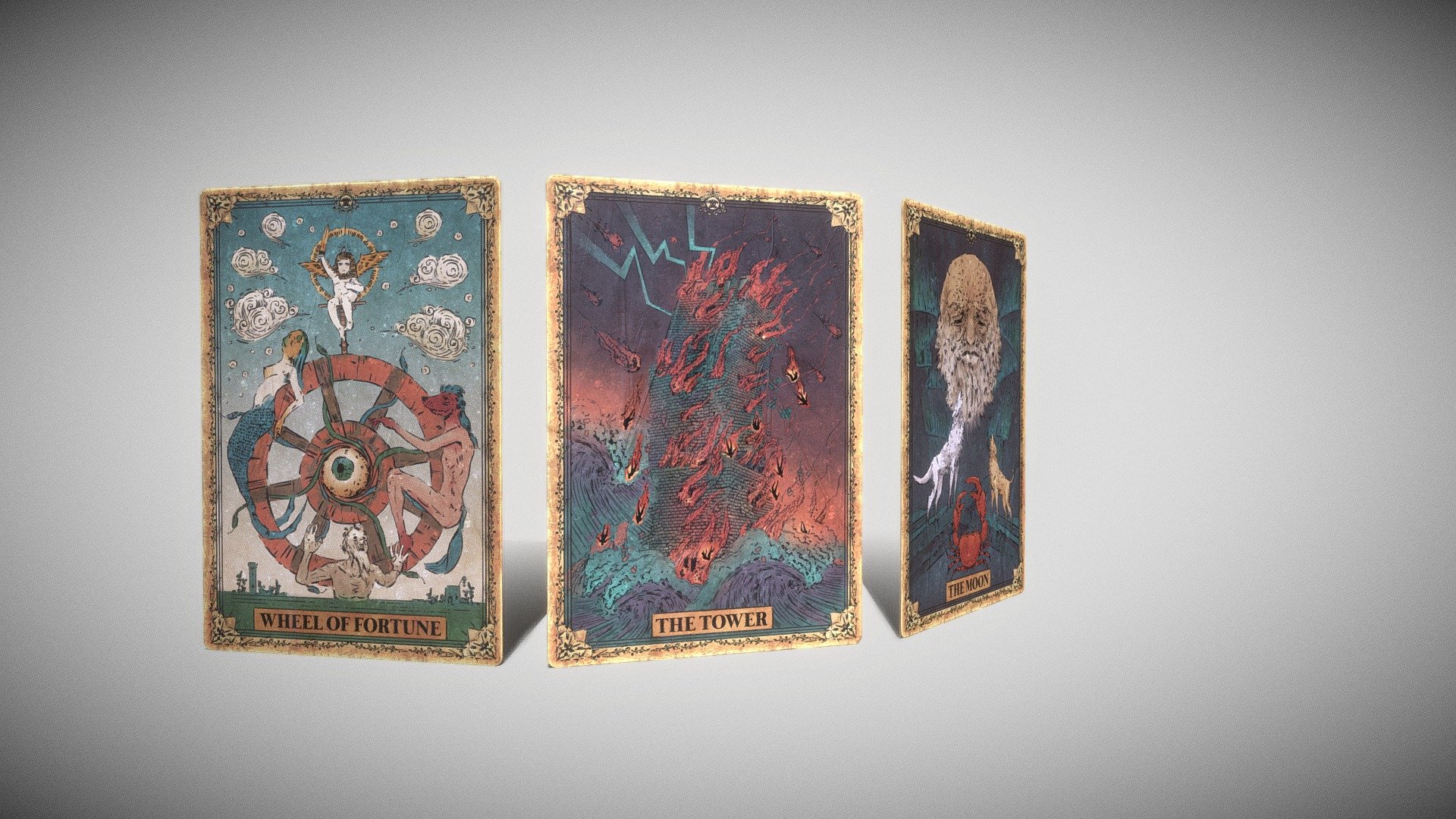 Tarot Cards - 3D model by bagyeta [081cc2d] - Sketchfab