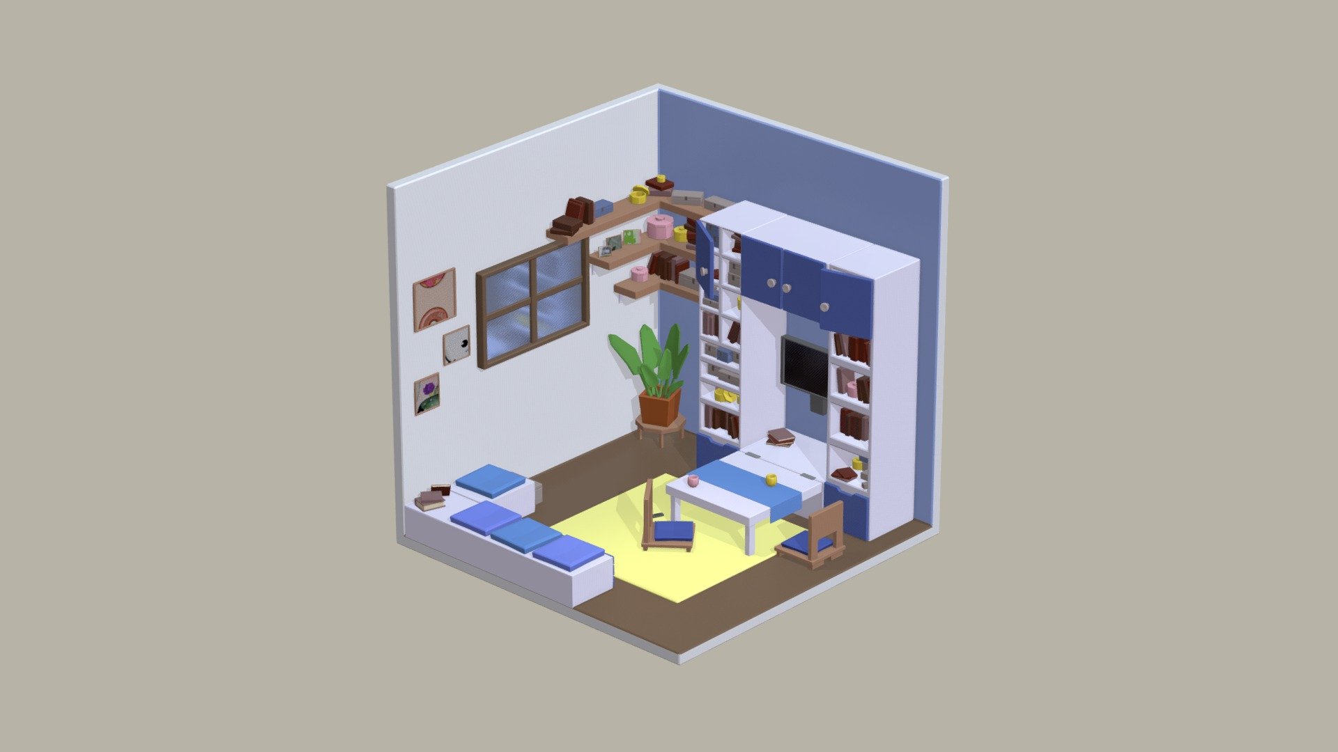 small living room - 3D model by Thalfis [081d0ec] - Sketchfab