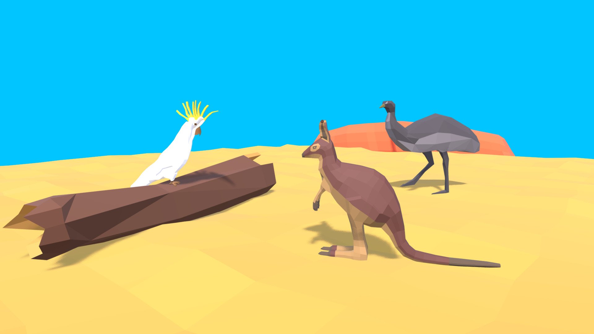 Low Poly Australian Native Animals - Buy Royalty Free 3D model by ...