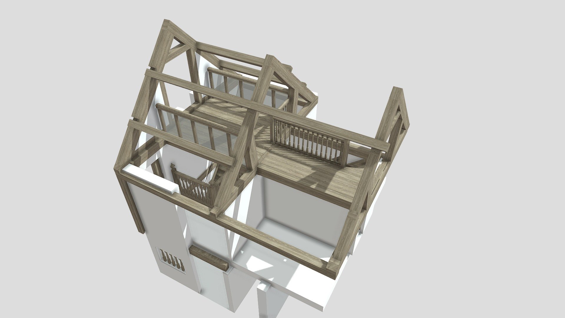 Orleton Manor Top Floor Staircase - 3D model by Montez Architecture ...