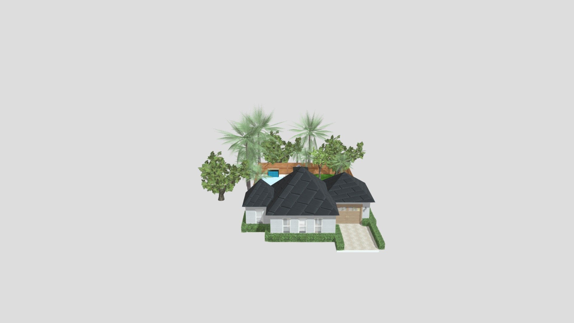 small rustic farmhouse home 1 bedroom - Download Free 3D model by Home ...
