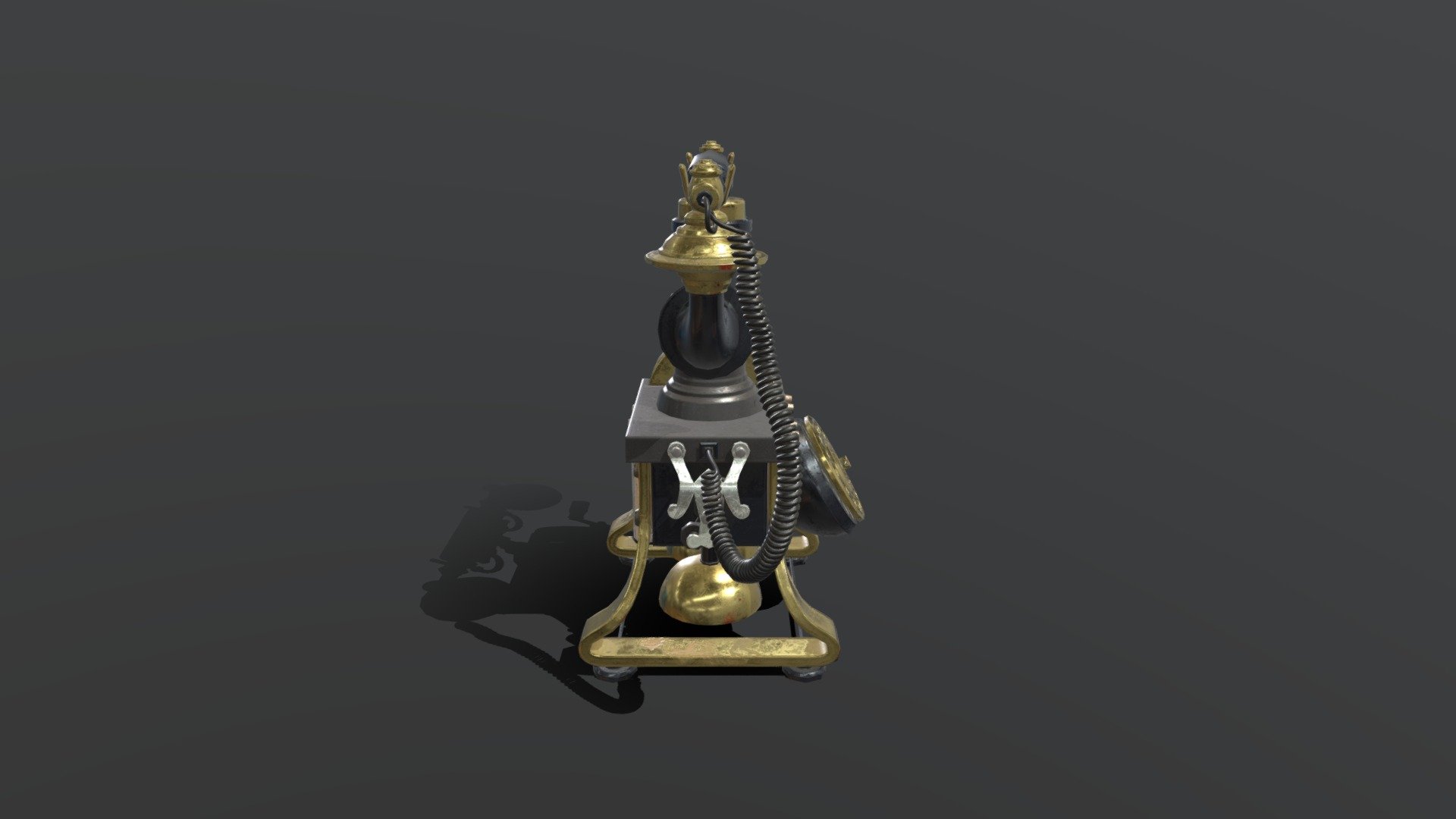 Old telephone Low poly - 3D model by HugoVasques [0828a9b] - Sketchfab