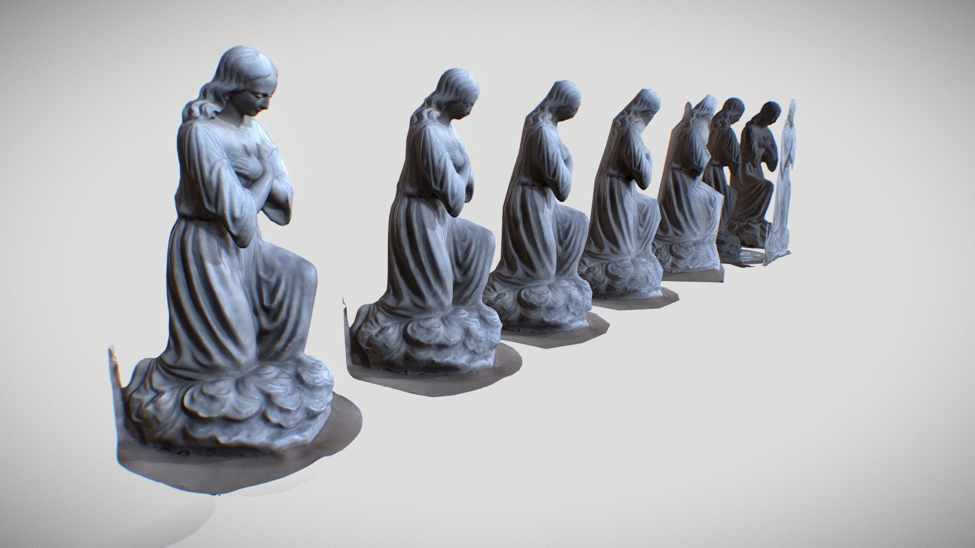 Virgin Mary Statue - Photogrammetry & LODs - Download Free 3D model by ...