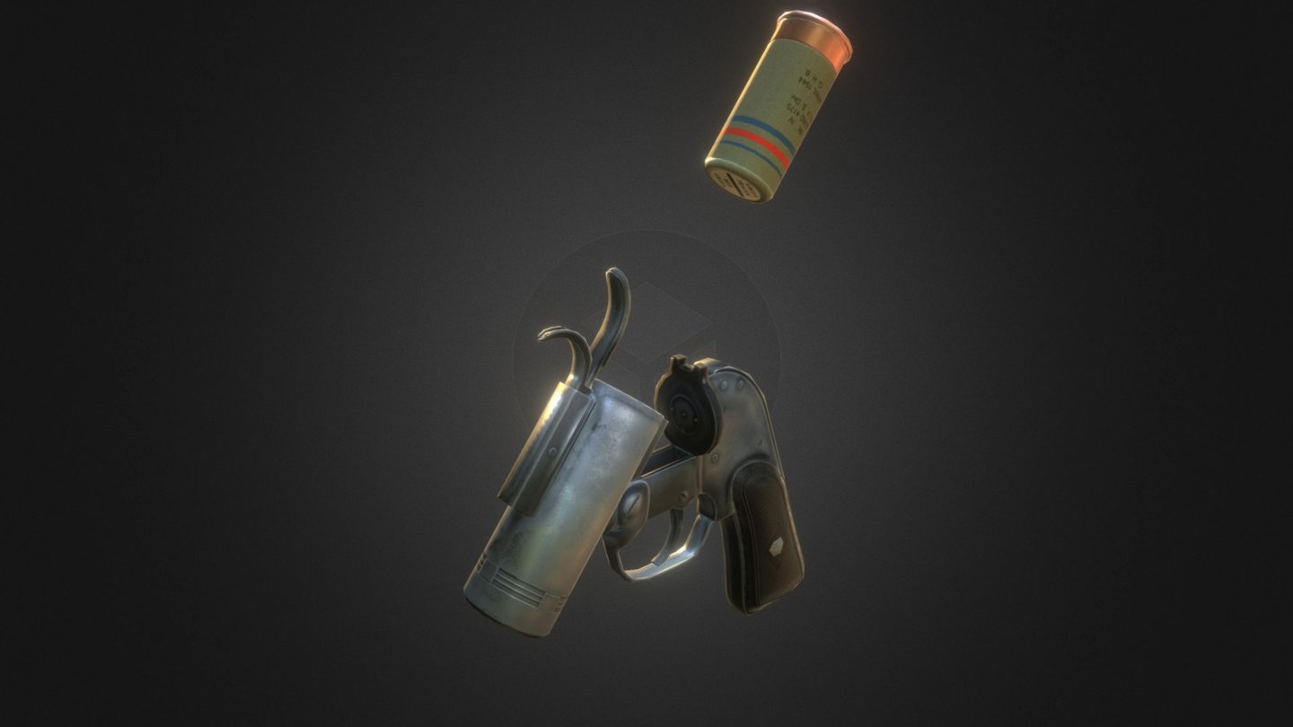 M8 Flare Pistol - 3D model by Ido (@blaufrog) [082e4cd] - Sketchfab