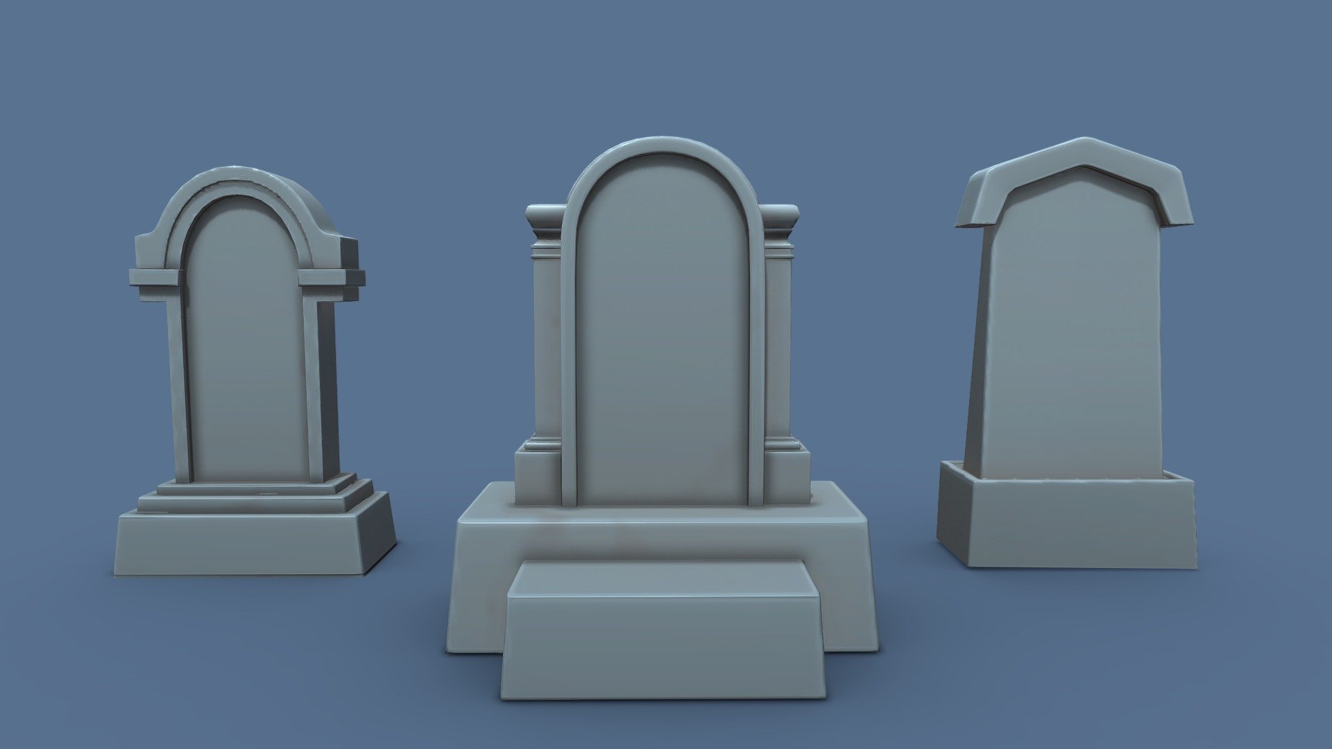 Stylized Tombstones - 3D model by WillowBoxArt [0831f70] - Sketchfab