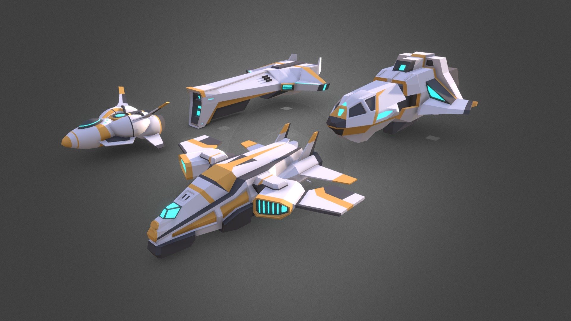 Sci-fi Space Aircrafts - Buy Royalty Free 3D model by Dzung Dinh ...