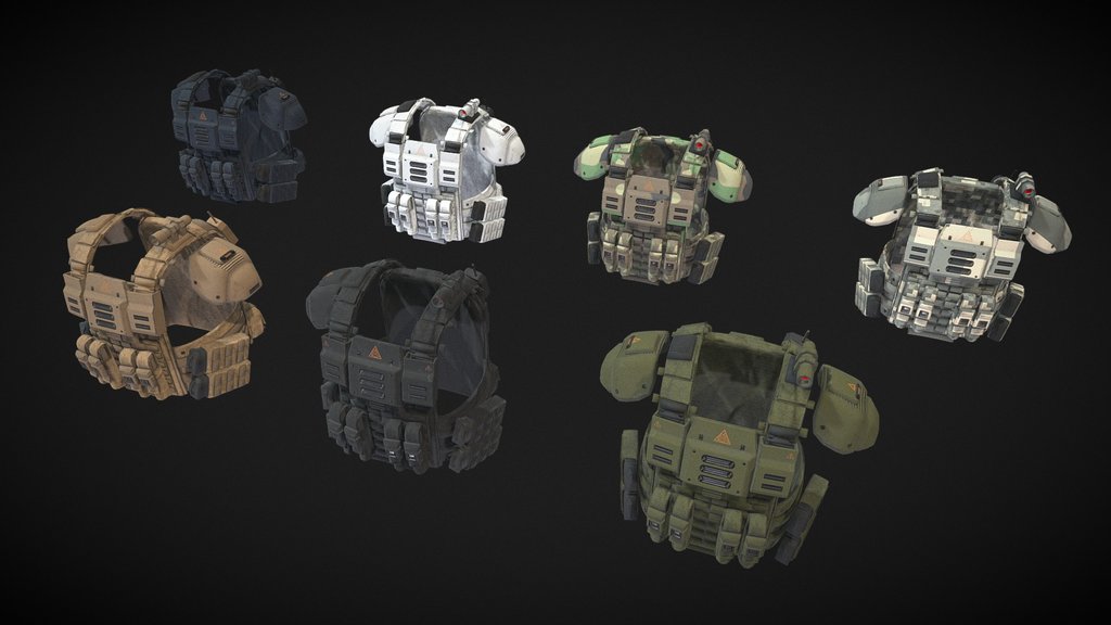 Tactical Vest - A 3D model collection by Marco (@mirwaqar.mmw) - Sketchfab