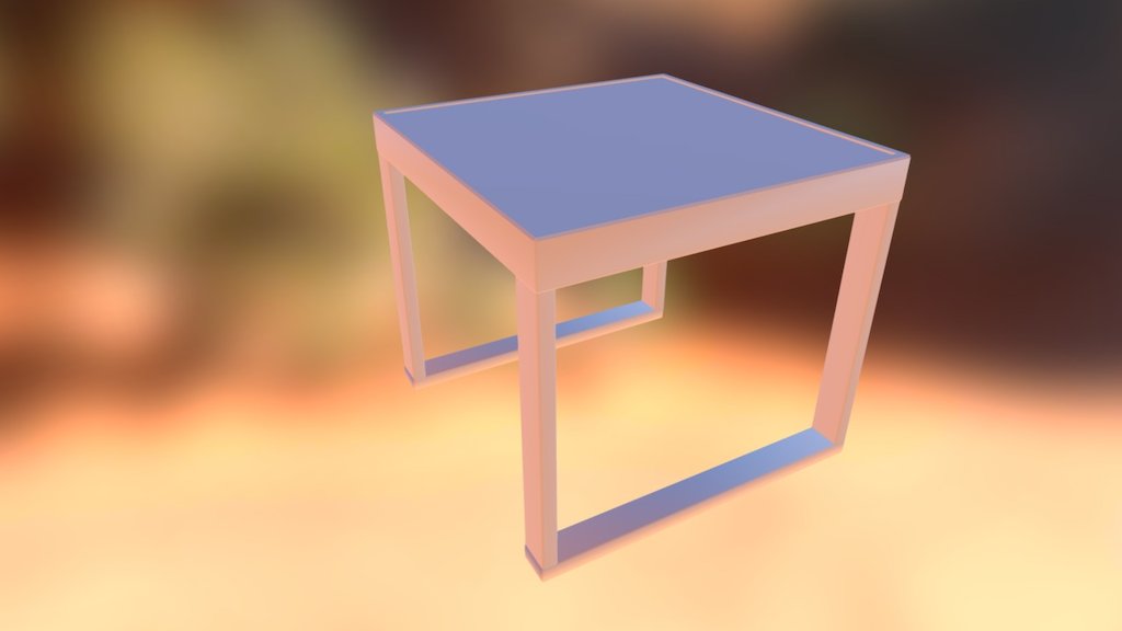 Sqaure Table - Download Free 3D model by Louis.s-b [083366a] - Sketchfab