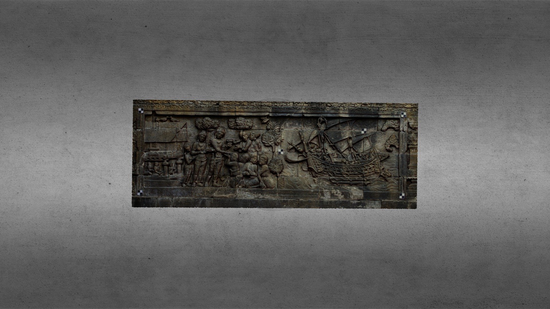 ship relief Borobudur Temple 1 - 3D model by Indonesian Heritage 3D ...