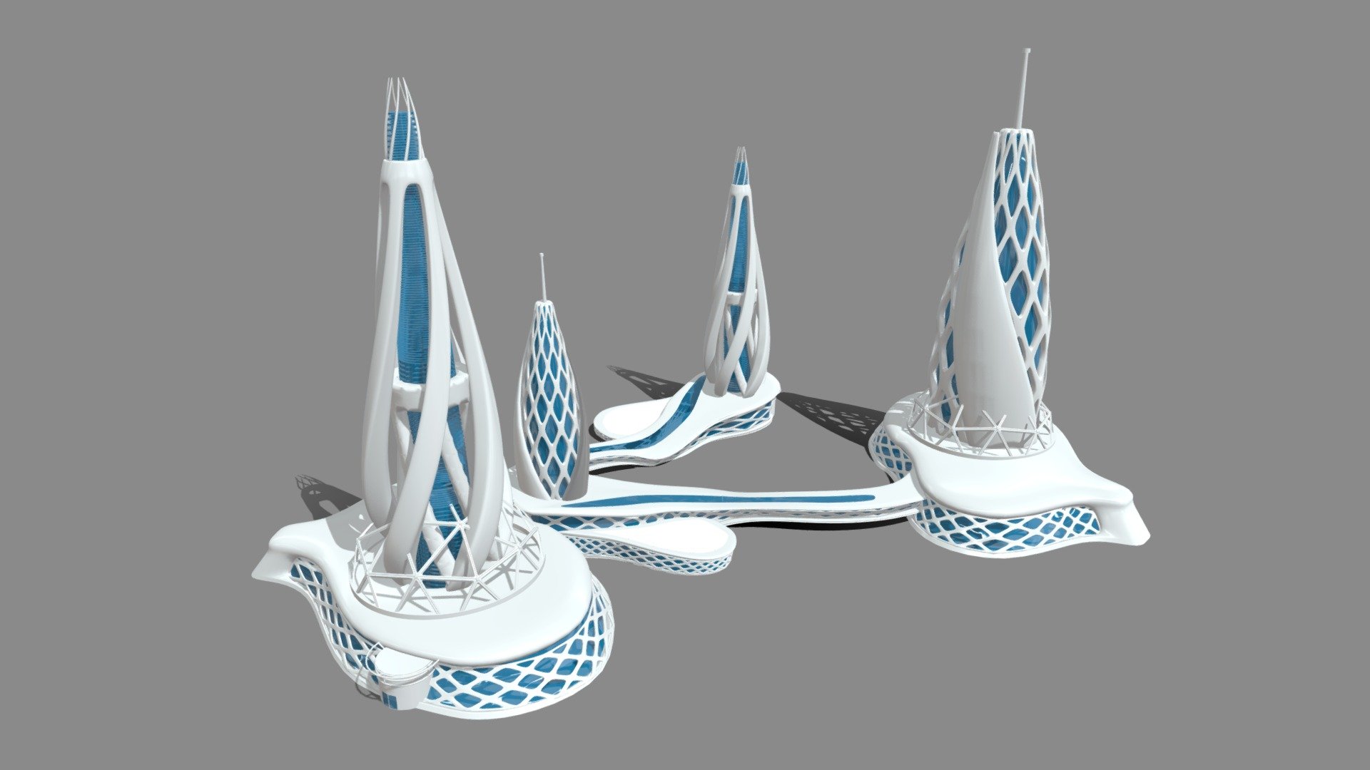 0087 - Organic Building ( Skyscraper ) - Buy Royalty Free 3D model by ...