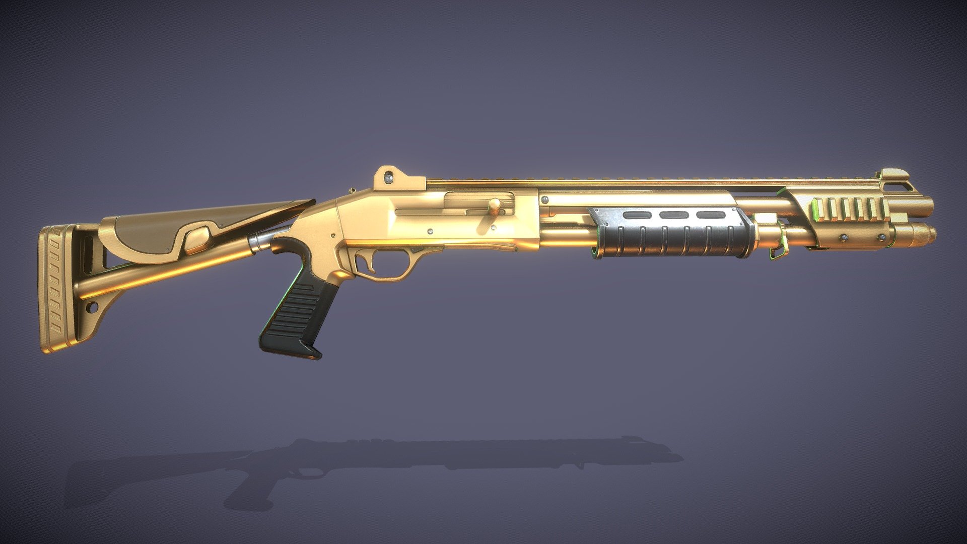 Shotgun Gold (Apocalypse Weapons) - Buy Royalty Free 3D model by ...