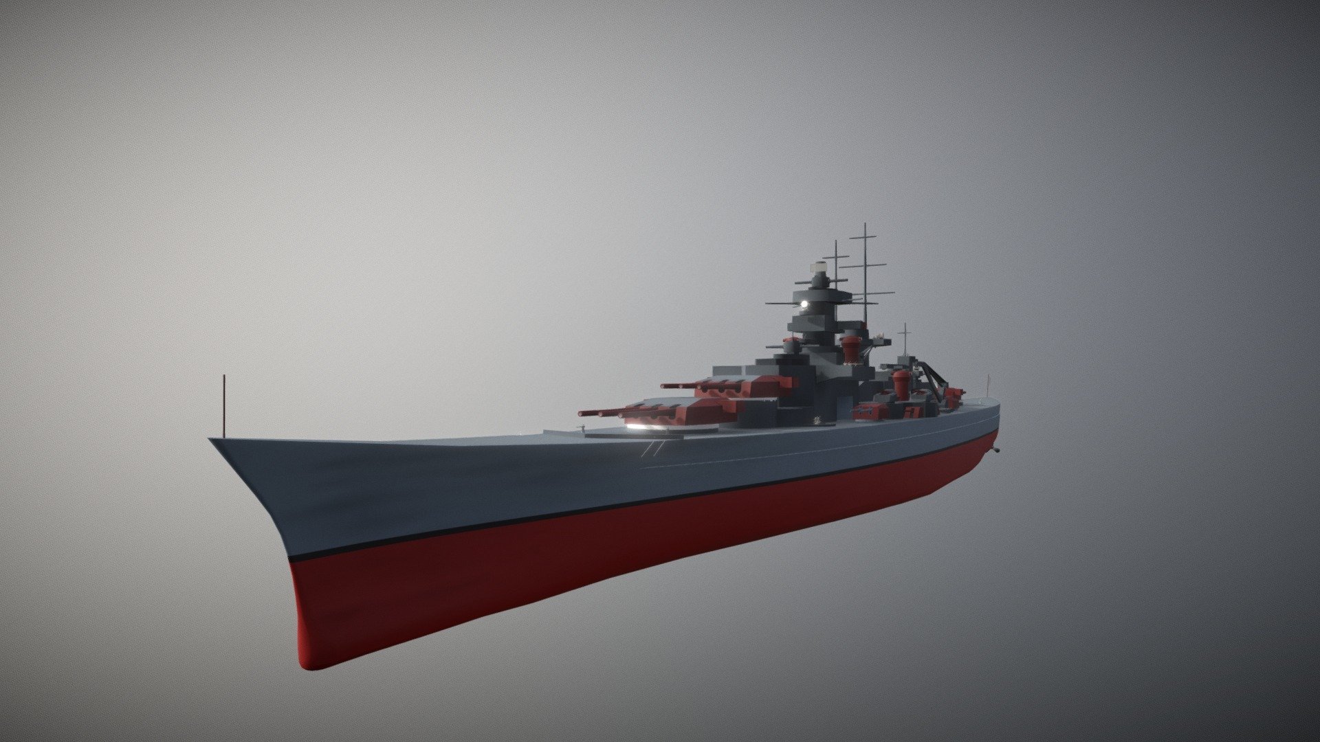 World War II Cruiser - Download Free 3D model by ntustudios [0839e01 ...